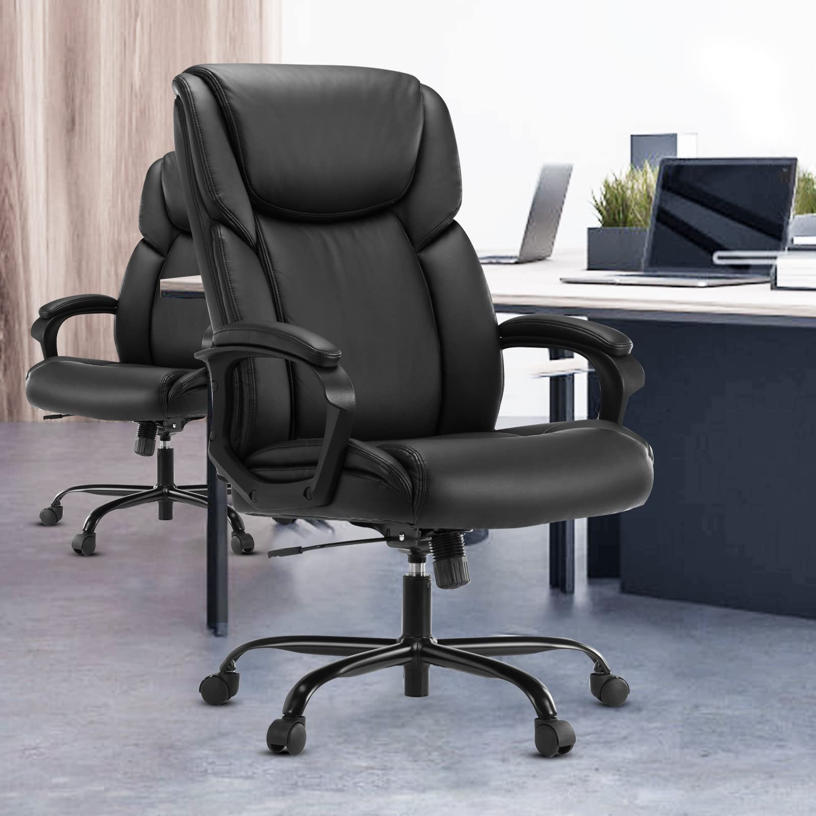 JHK Home Office Chair Ergonomic Executive Desk with 360°Swivel Wheels ...
