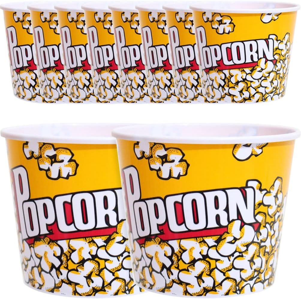 Amazon.com: NOLITOY Movie Night Popcorn Bowl 10pcs Modern Plastic ...