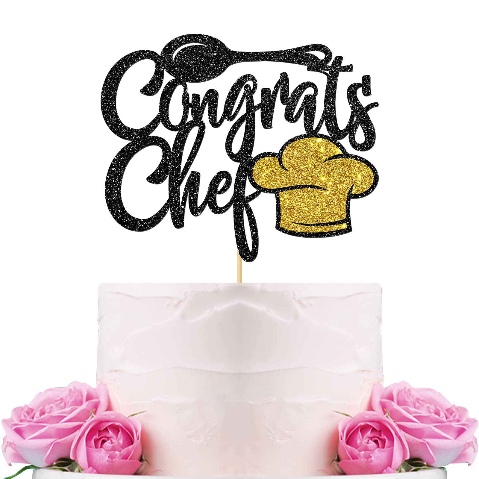 Buy WeBenison Congrats Chef Cake Topper / 2022 Chef Graduation Cake ...
