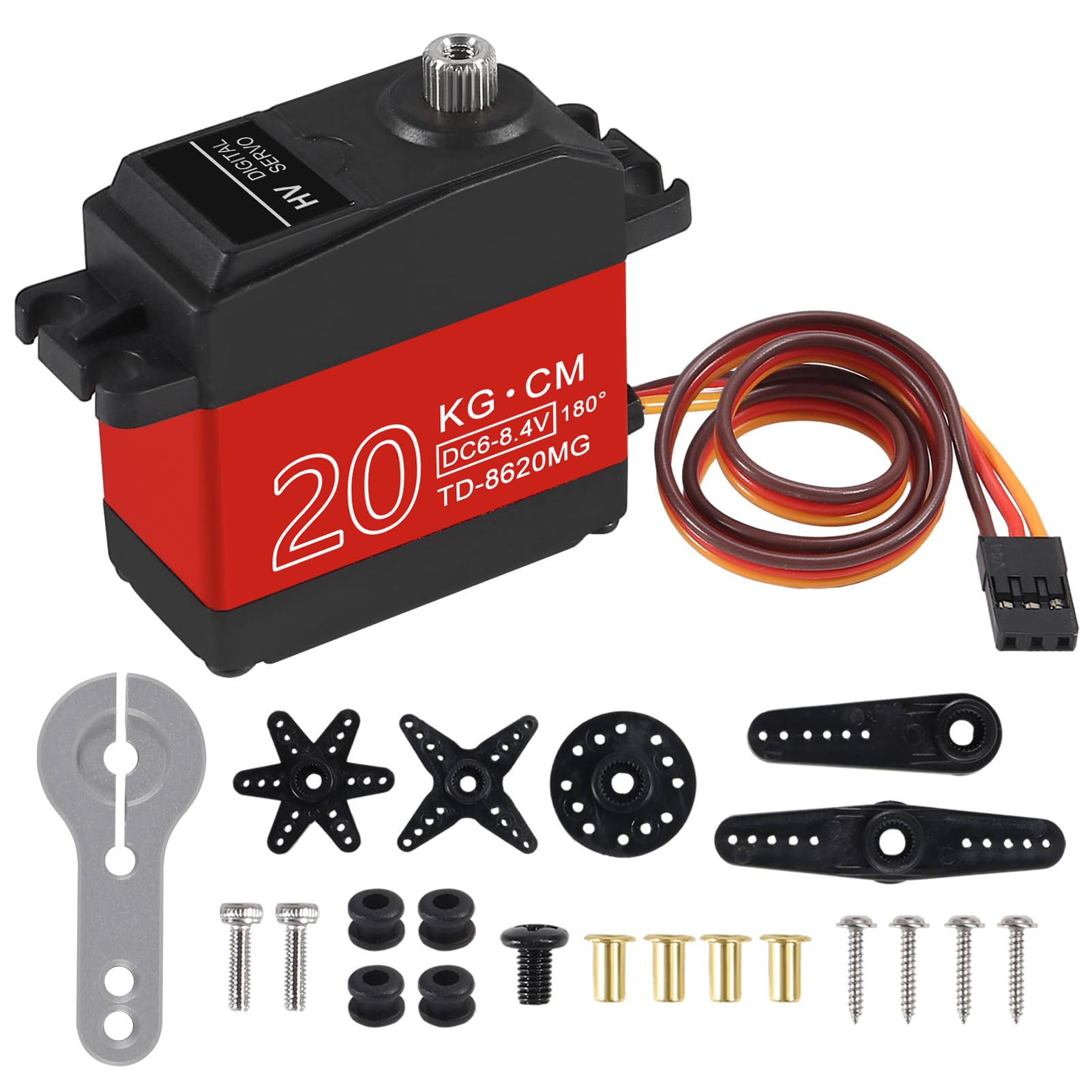 Snapklik.com : 20KG RC Servo Motor Steering Servo Metal Gear Waterproof