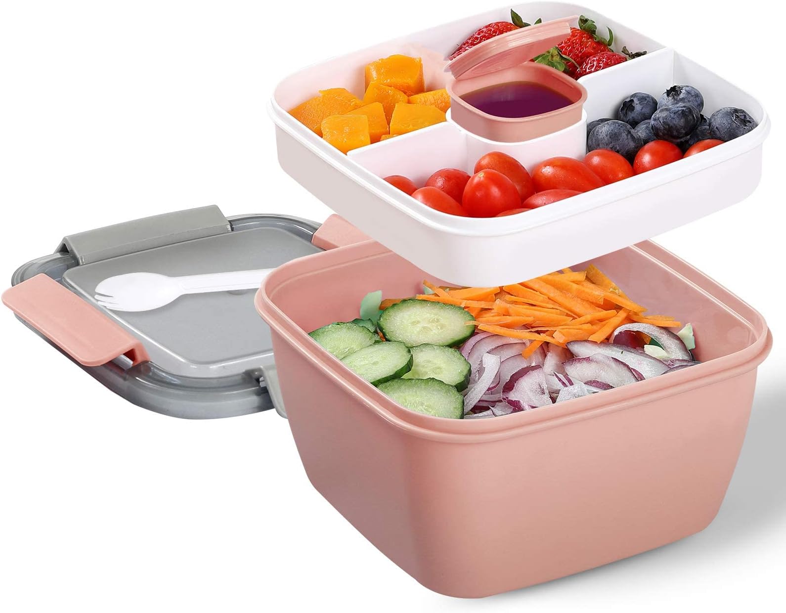 Caja Bento, Lonchera Bento para Ensalada con Recipiente para Salsa de ...