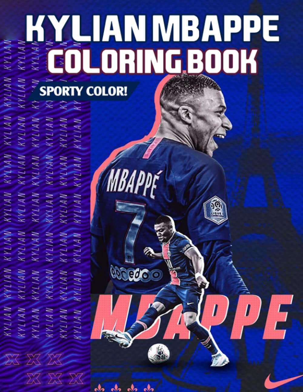 Sporty Color Kylian Mbappe Coloring Book Famous Football Stars All ...