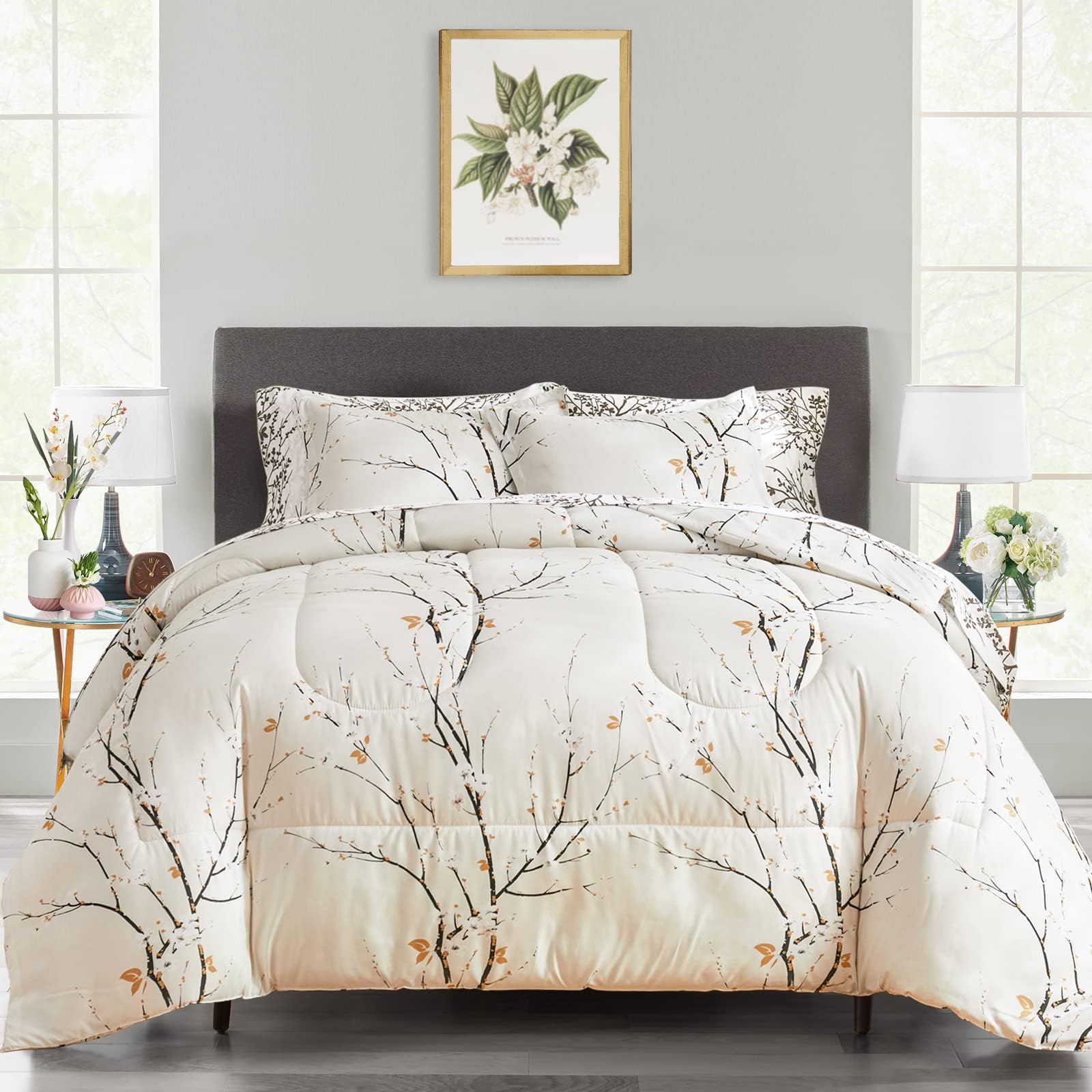 Amazon.com: Chic Home Vines 8-Piece Bedding Set, Queen (Comforter ...