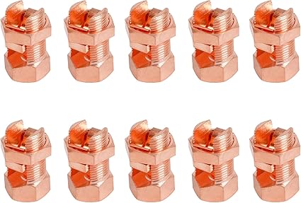 10Pcs Copper Split Bolt Connector, Grounding Split Bolt Connector Split ...