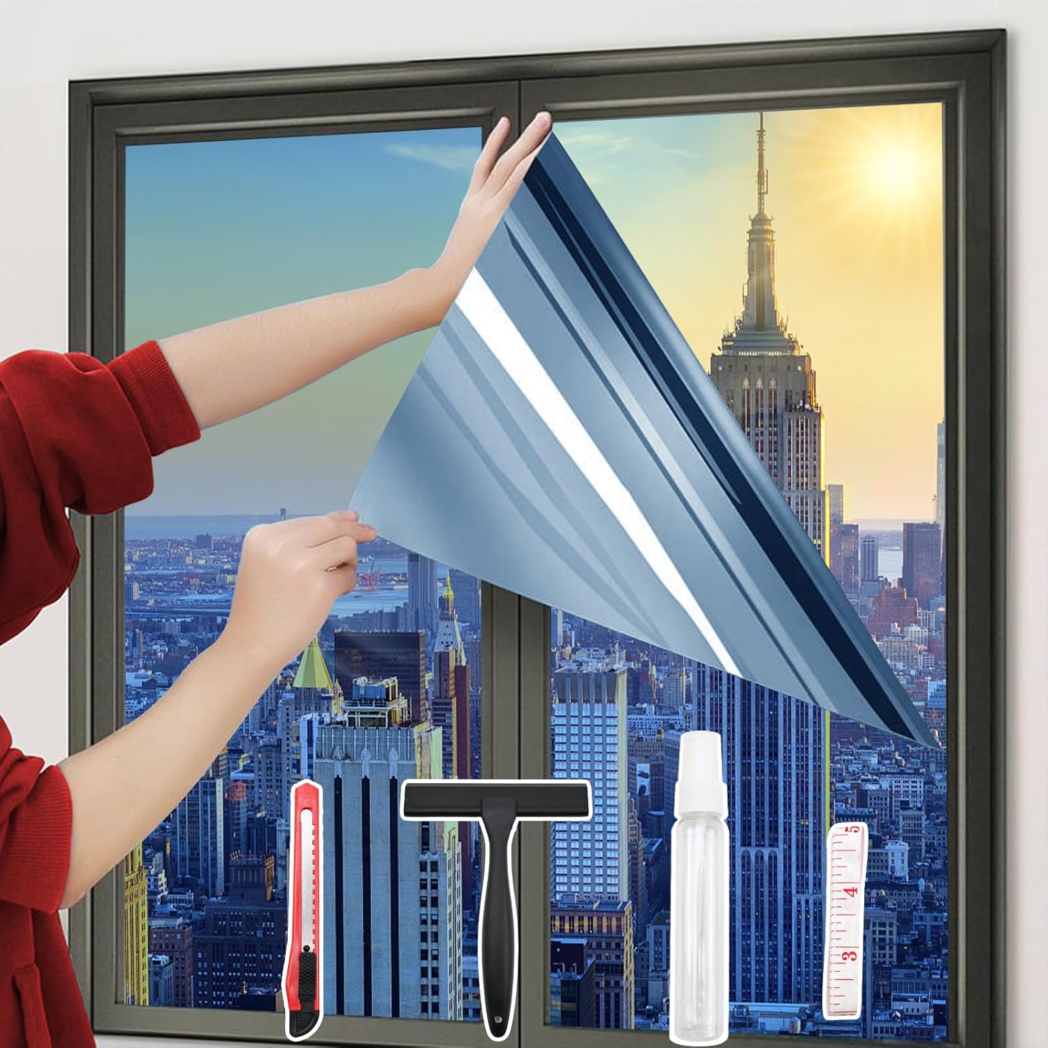 Amazon.com: Heiwinner One-Way Window Privacy Film with 4 Tools,Static ...