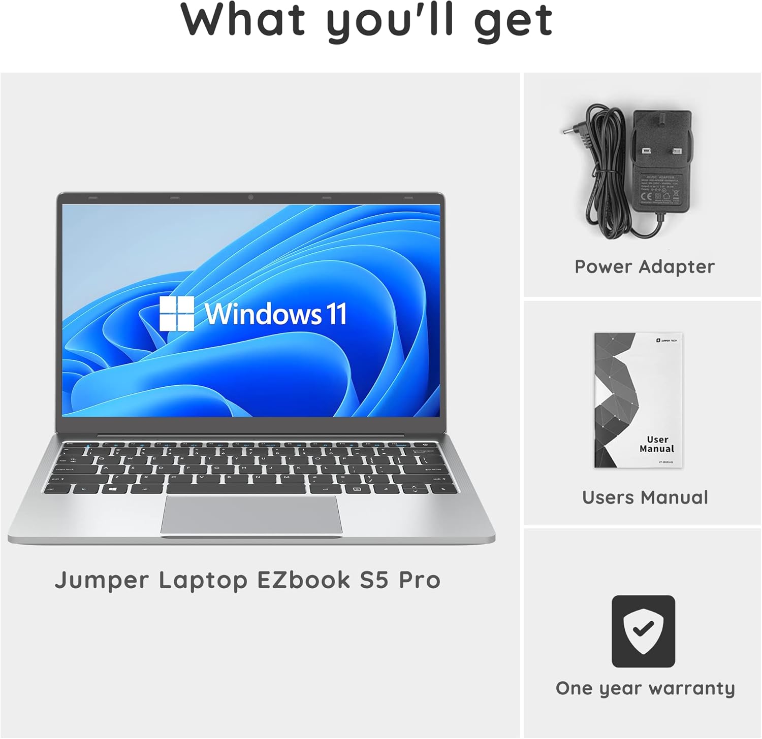 jumper Laptop con pantalla IPS Full HD de 14 pulgadas, Intel Quad Core ...