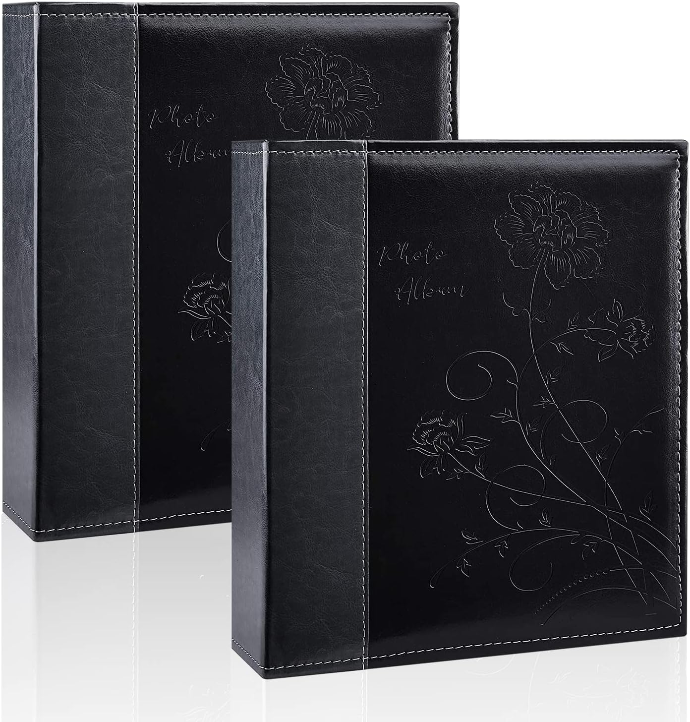 Amazon.com: Miaikoe Photo Album 8x10 2 Packs Clear Pages Pockets Leathe ...