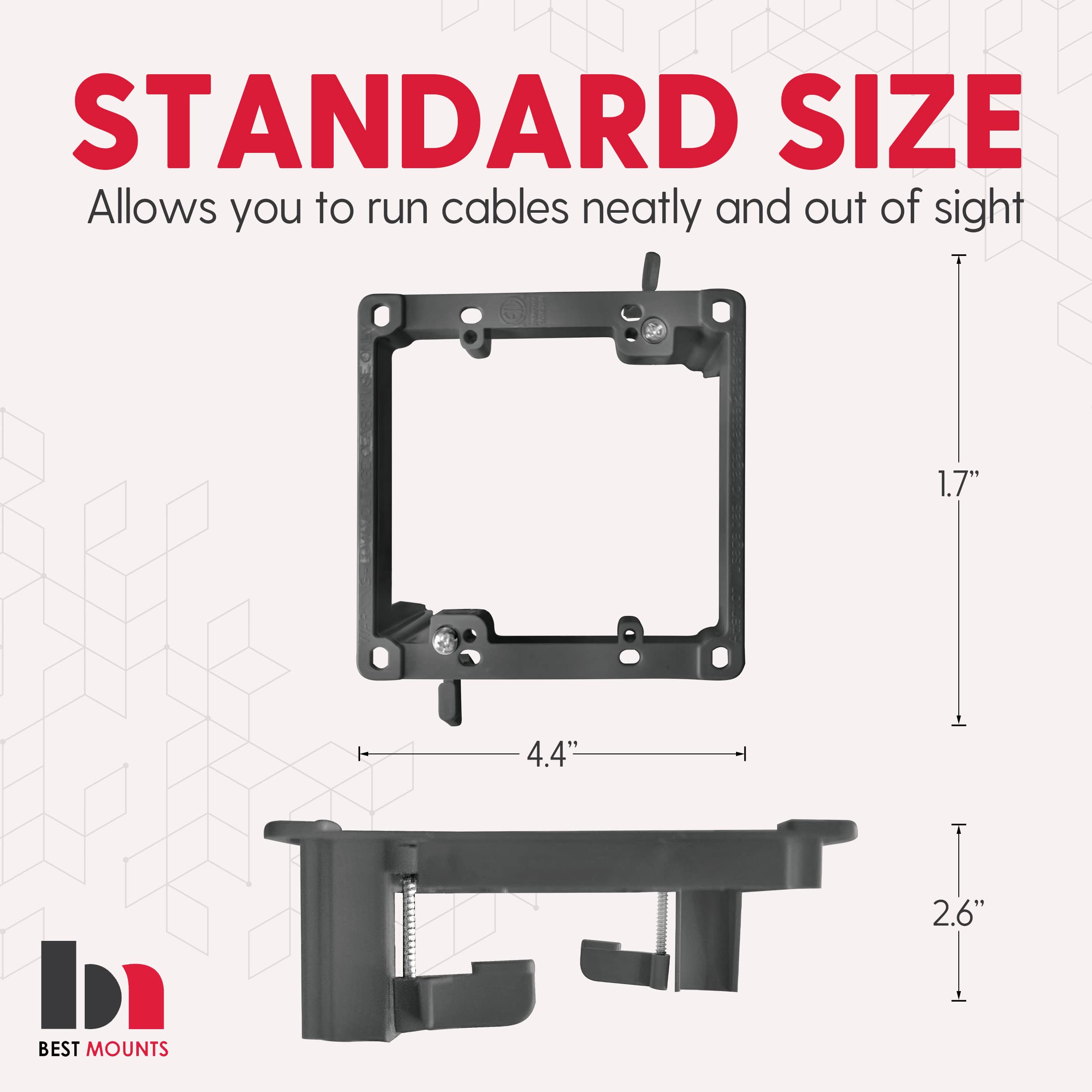 Snapklik.com : BestMounts Low Voltage Mounting Bracket 2 Gang, 6 Pack ...