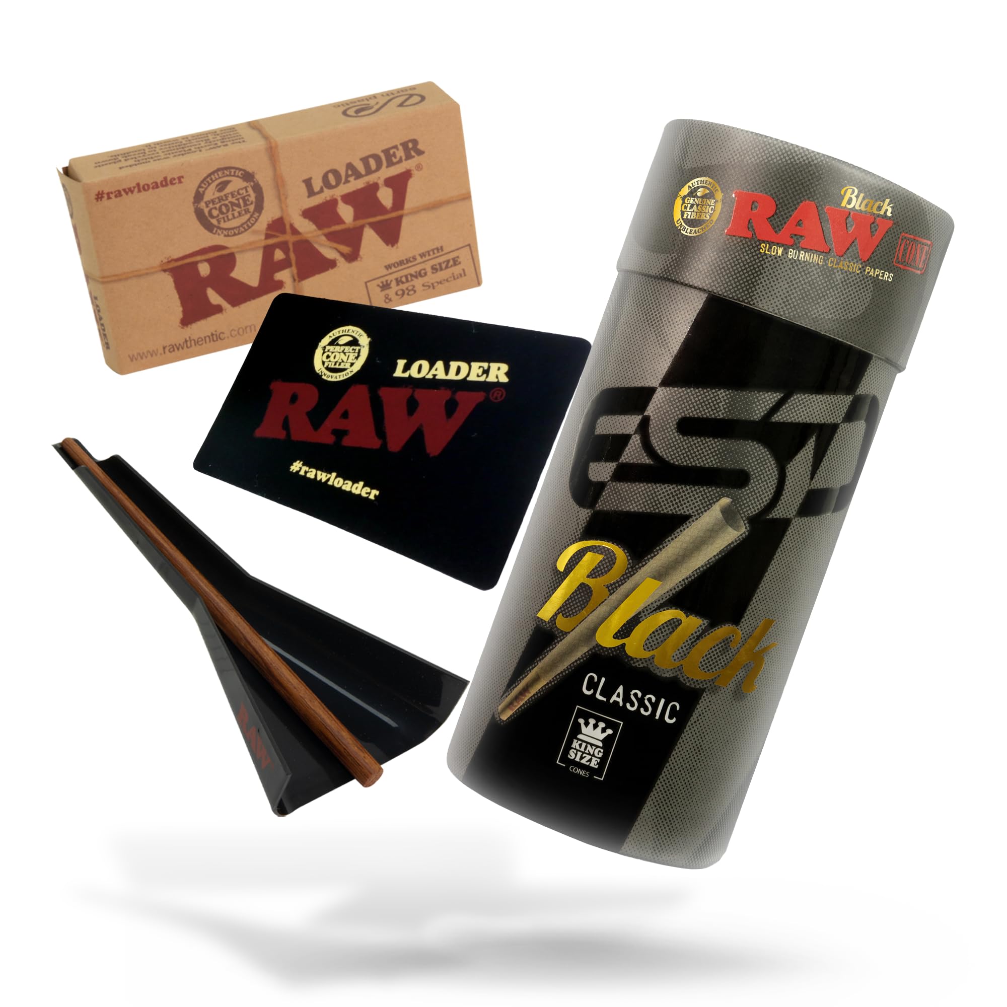 Amazon.com: RAW Black King Size Cones 100 Pack + RAW Cone Loader for ...