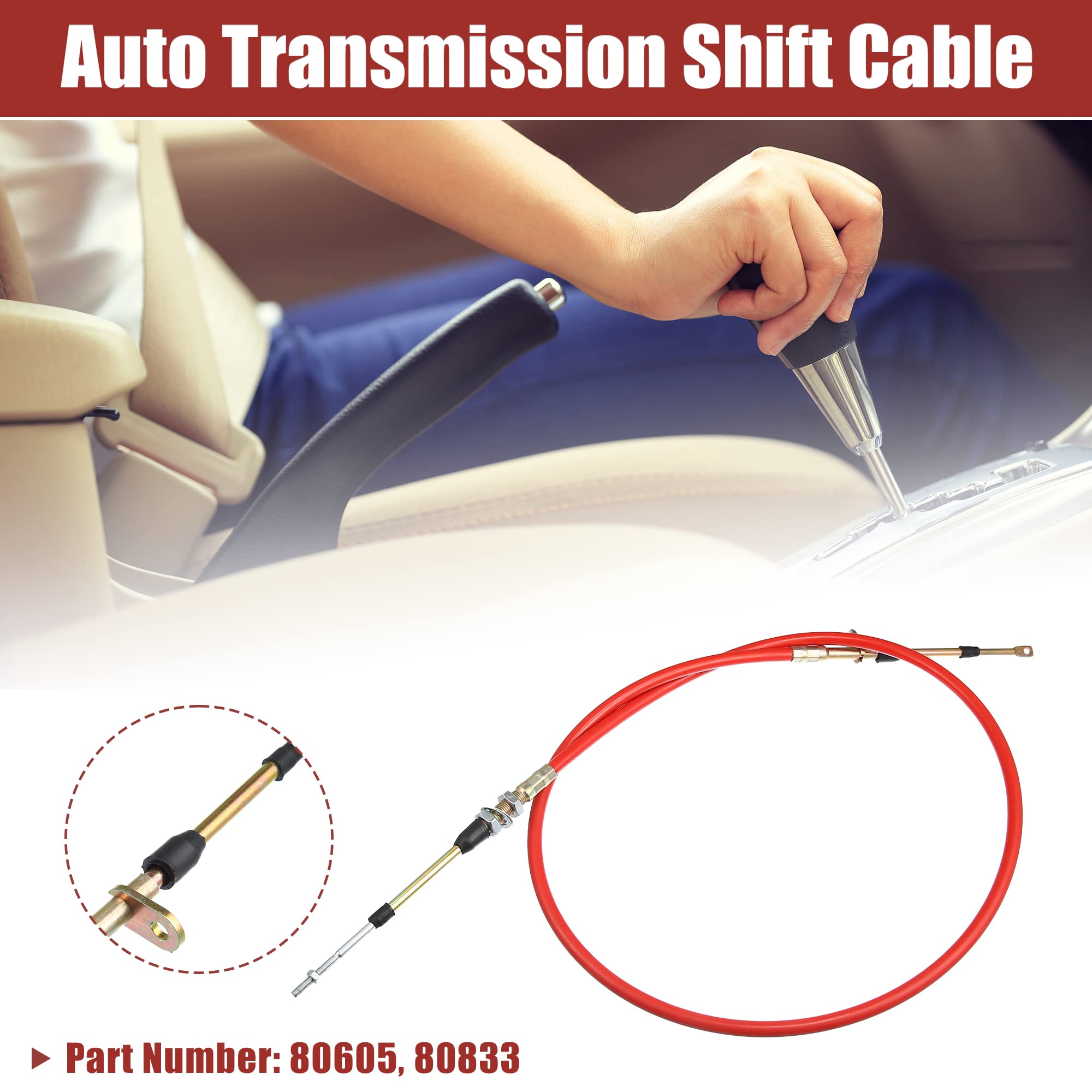 X AUTOHAUX Automatic Transmission Gear Shifter Cable for B&M Shifters ...