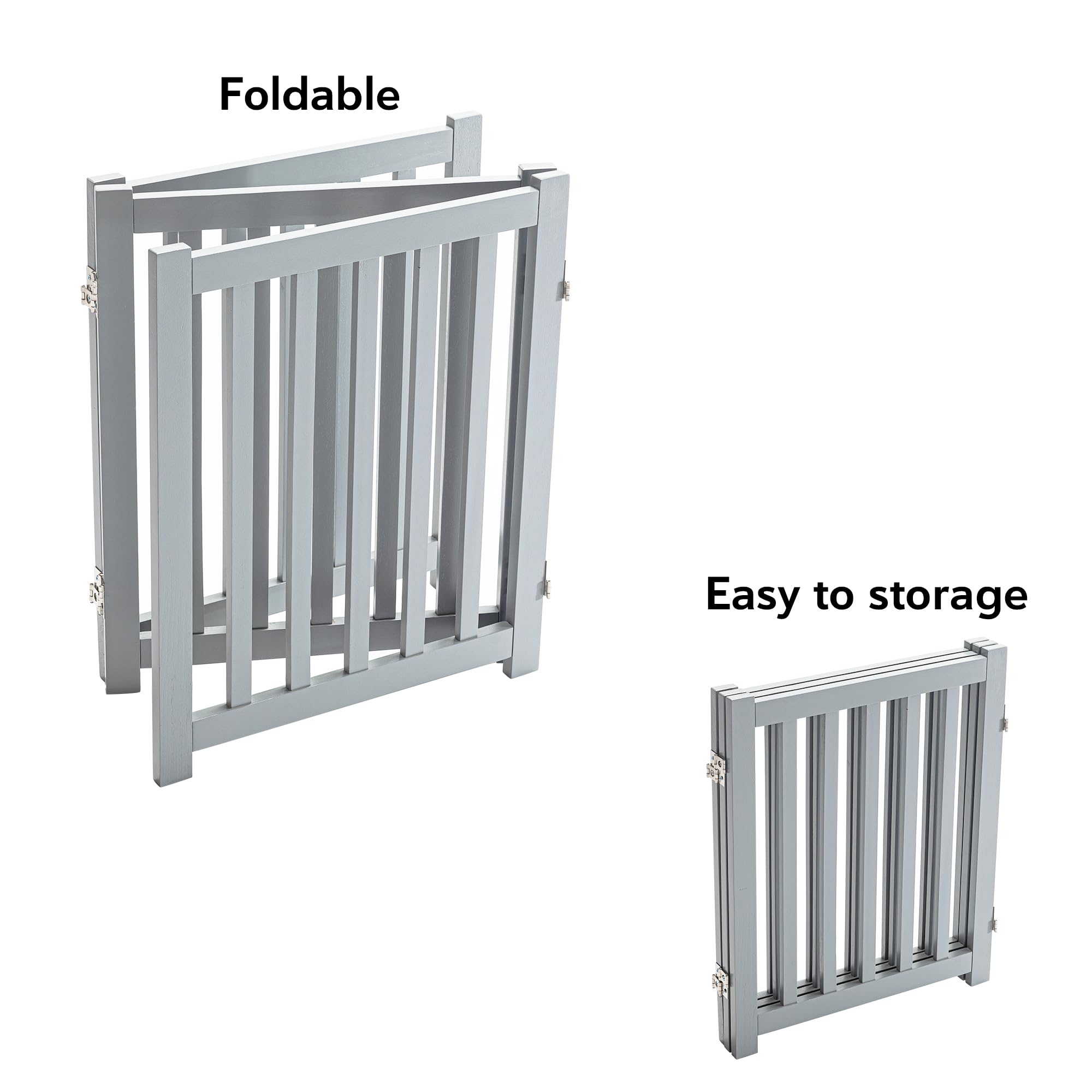 Snapklik.com : Solid Hardwood Freestanding Pet Gate,Wooden Dog Gates ...