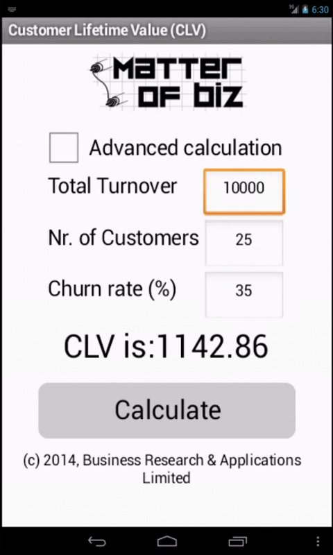 Simple CLV Calculator:Amazon.com:Appstore for Android