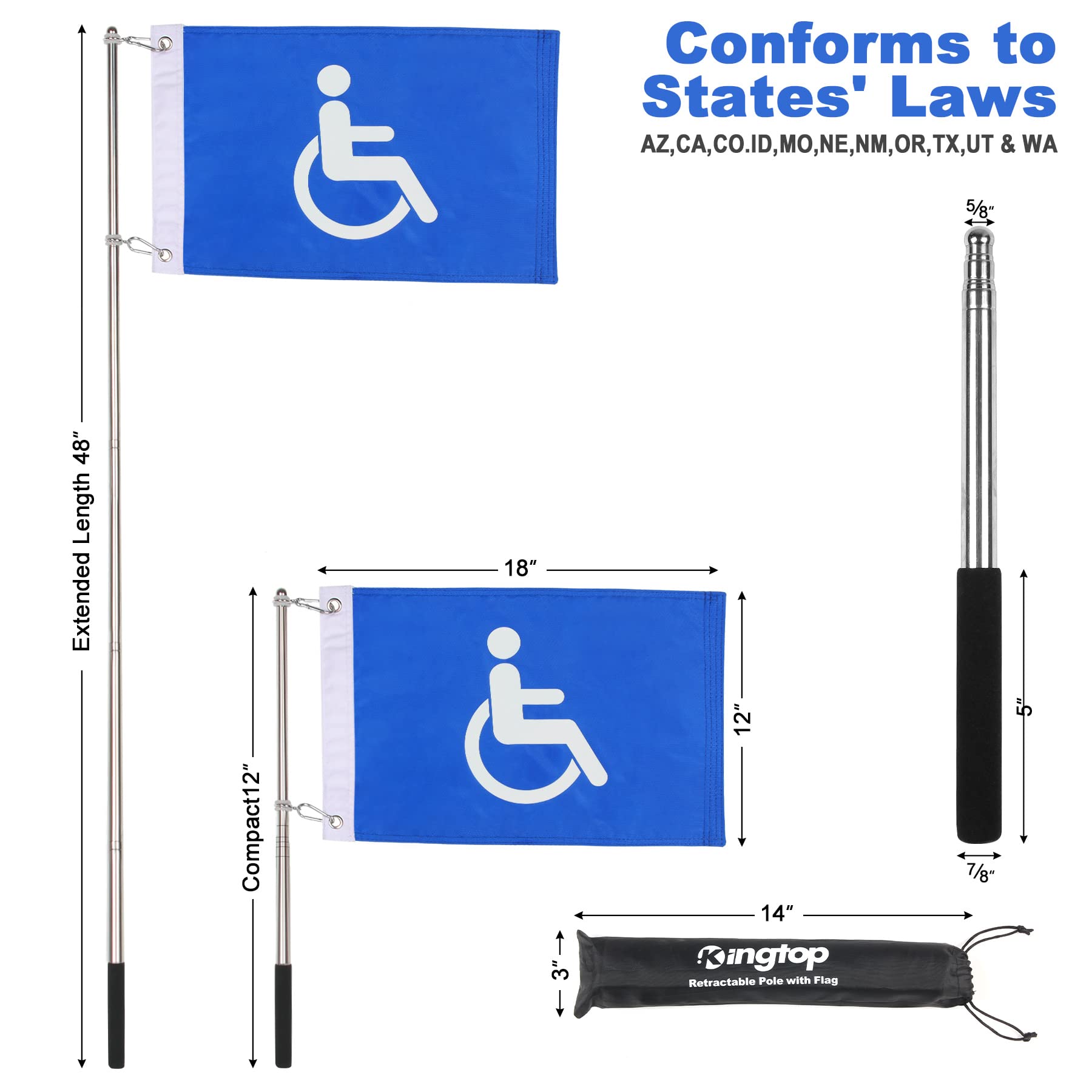 Snapklik.com : KINGTOP Handicap Golf Flag