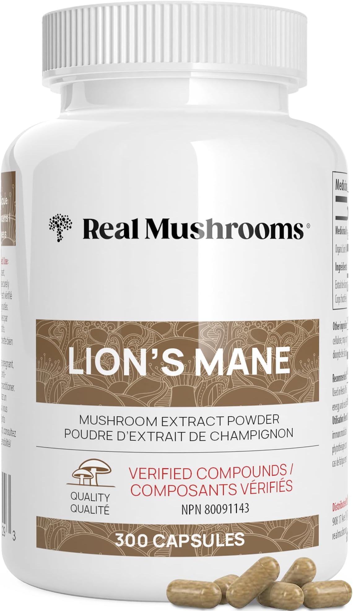 Amazon.com: Real Mushrooms Lion’s Mane Capsules - Organic Lions Mane ...