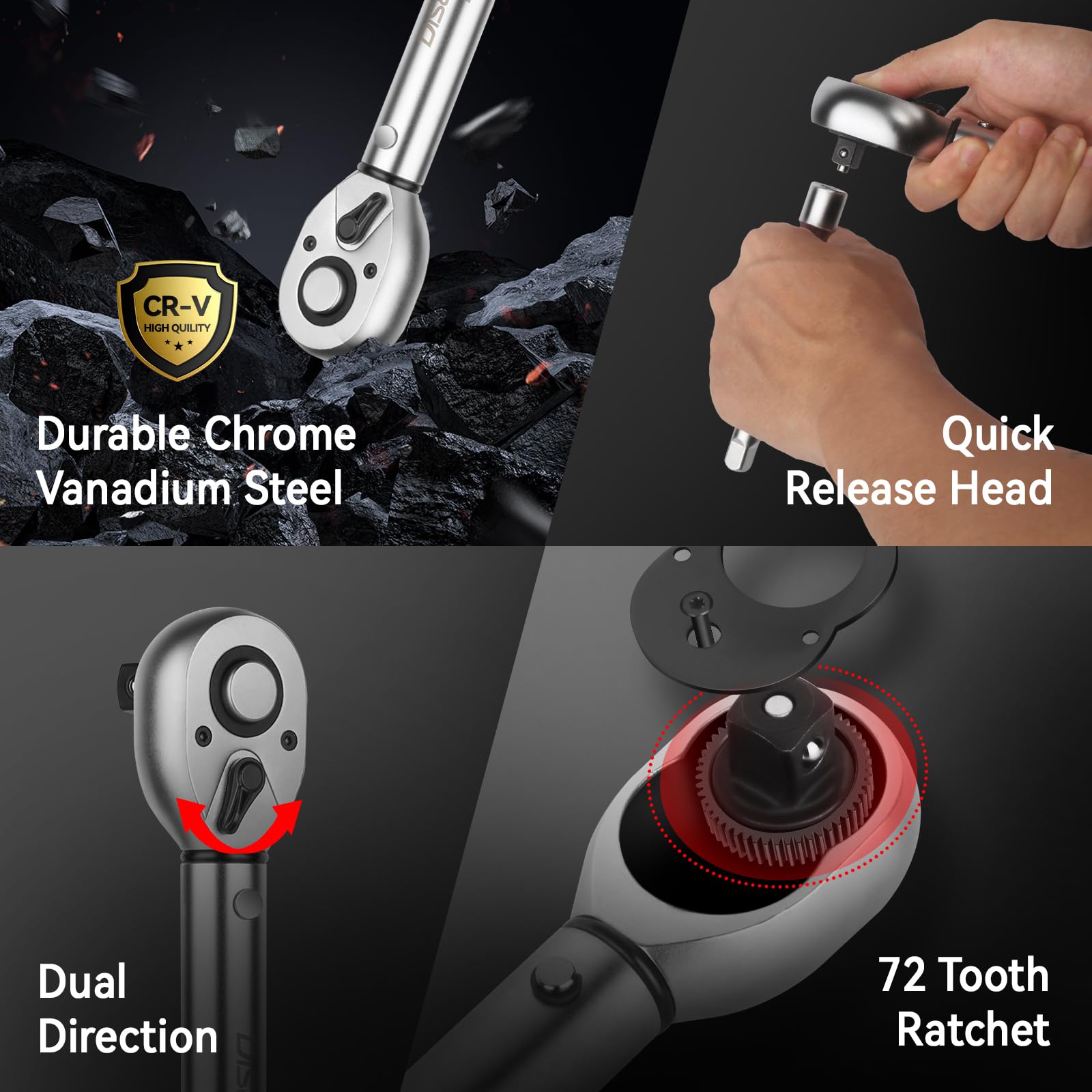 Snapklik.com : 3/8-Inch Drive Click Torque Wrench, 15-90 ft.lb/20-120Nm ...