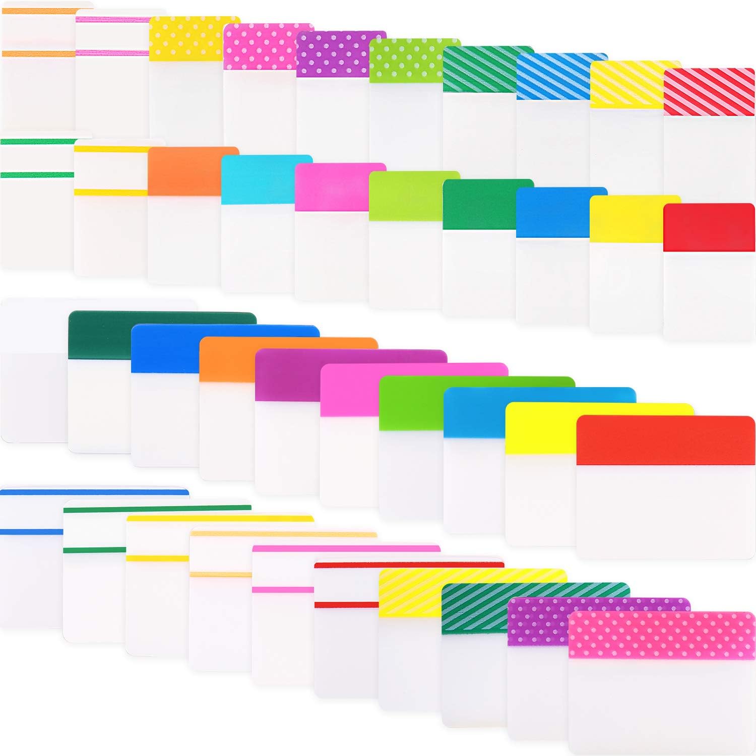 1200 Pieces 1 Inch 2 Inch File Index Tabs Sticky Writable Flags for ...