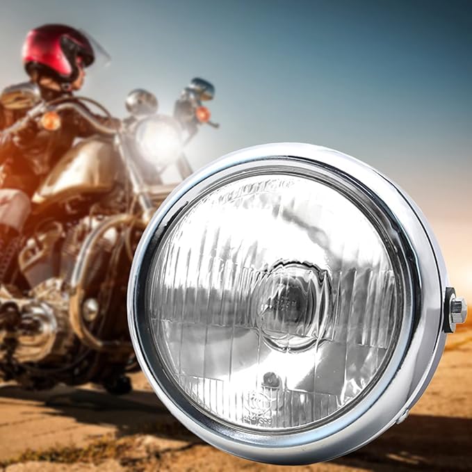 CISSIYOG Universal Motorrad Scheinwerfer, Motorrad Halogen-Scheinwerfer ...