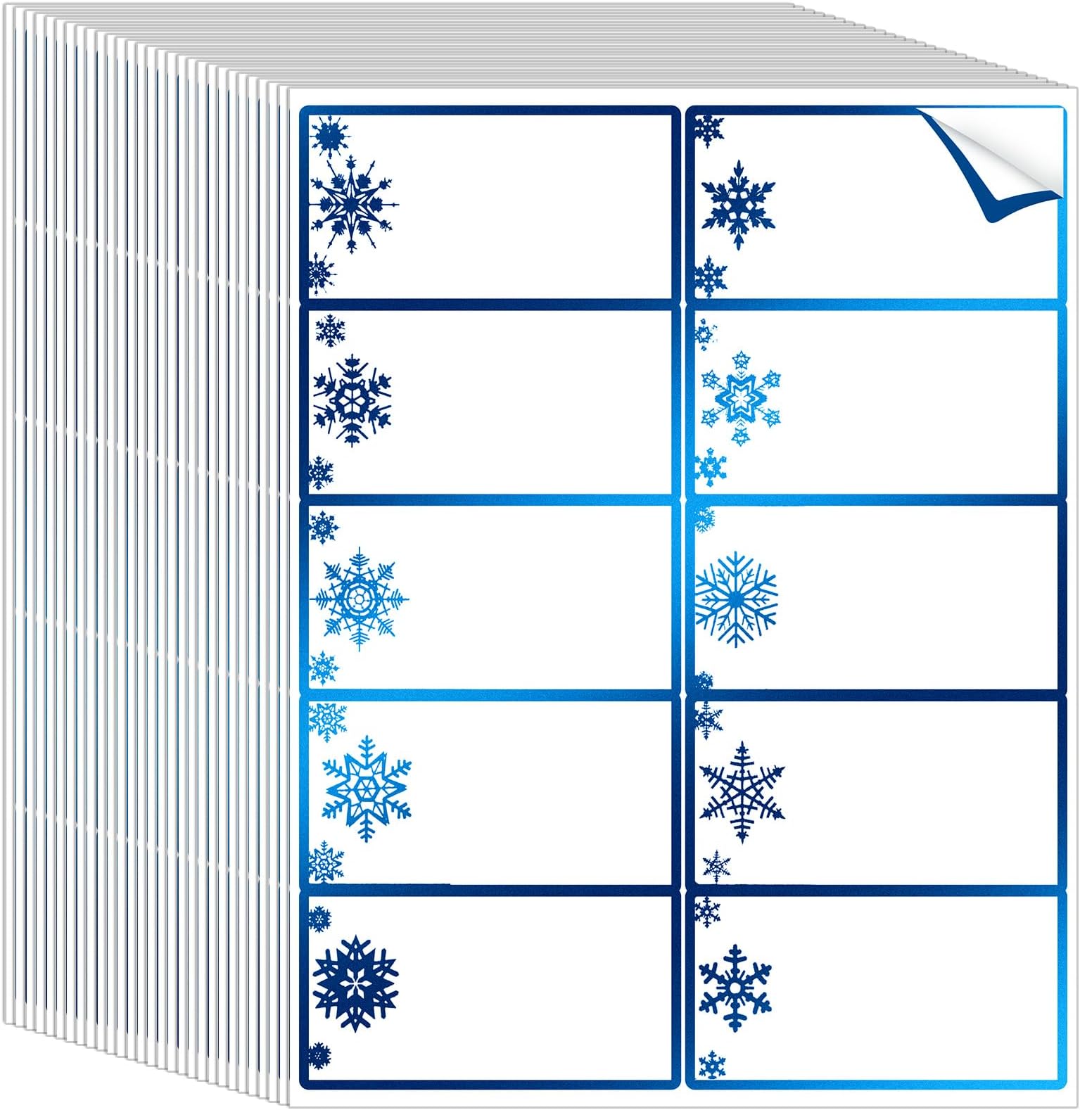 Amazon.com: Silver Foil Snowflake Address Labels / Gift Tags - 120 ...