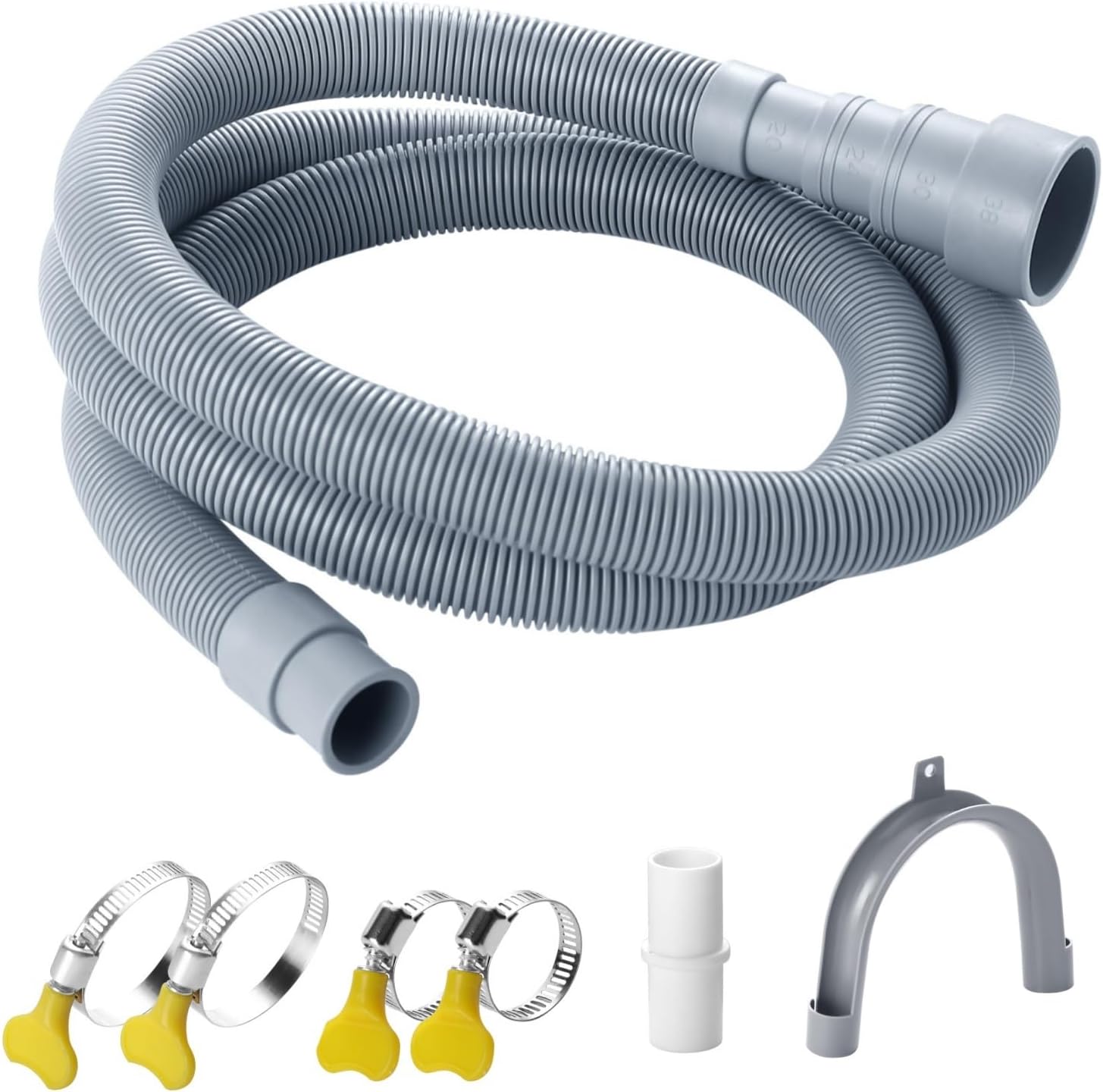 Amazon.com: lasenersm 1 Piece 4.9ft (1.5M) Universal Wash Machine Drain ...