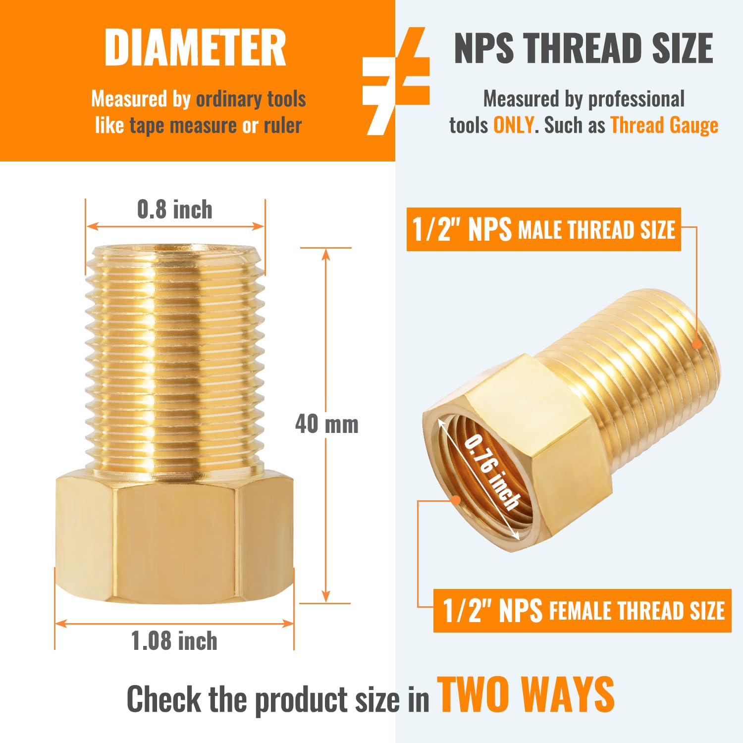 Snapklik.com : SUNGATOR Brass Pipe Fitting, 1/2-Inch Male X 1/2-Inch ...