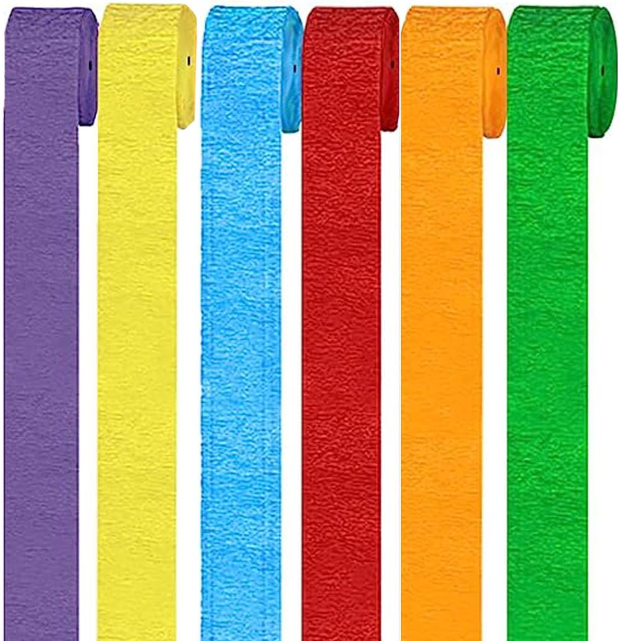 Amazon.com: XIKSXITN 6 Rolls Crepe Paper Streamers in 6 Colors Party ...