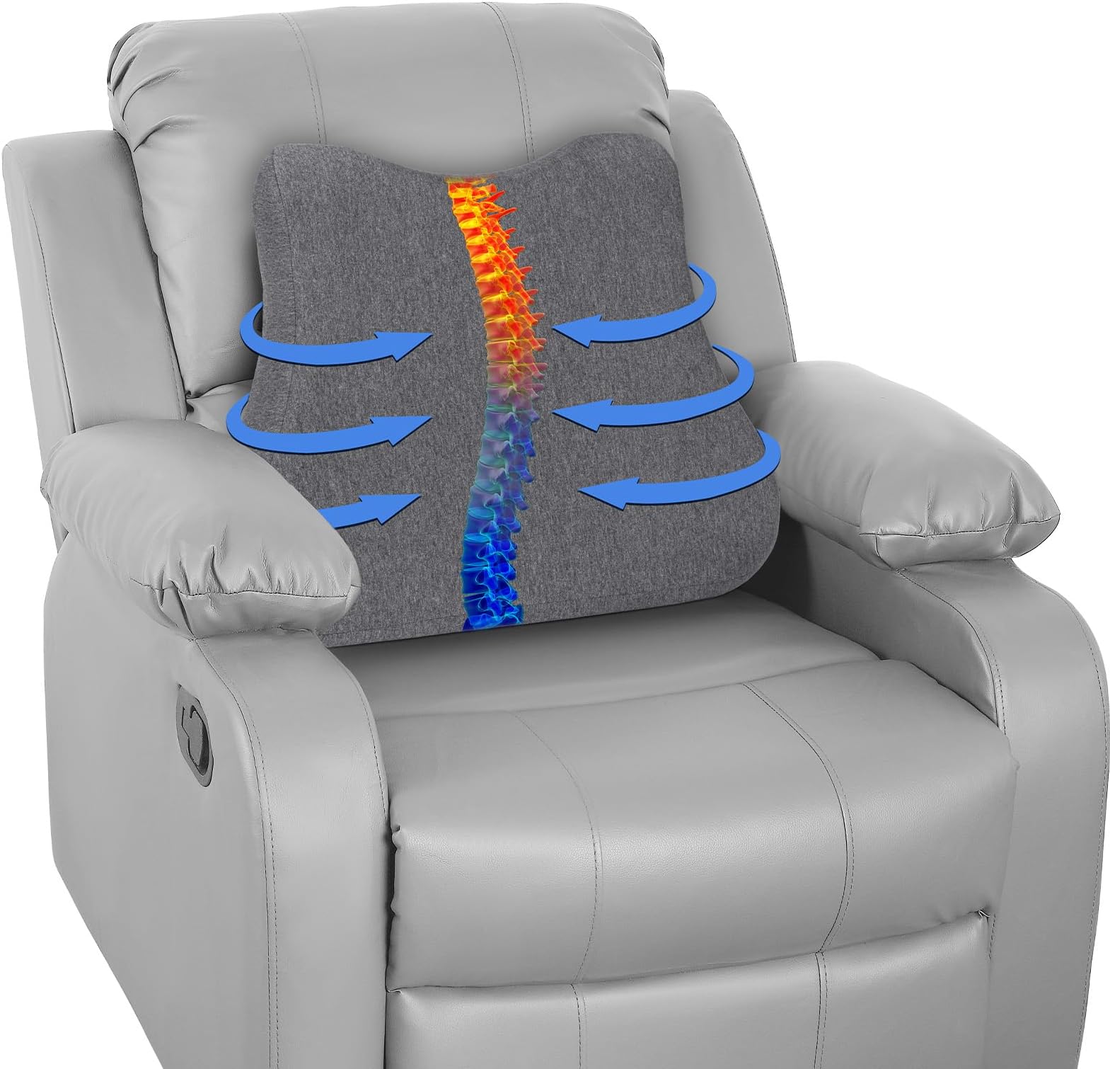Amazon.com: HOMBYS Ergonomic Lumbar Support Pillow for Recliner Chair ...