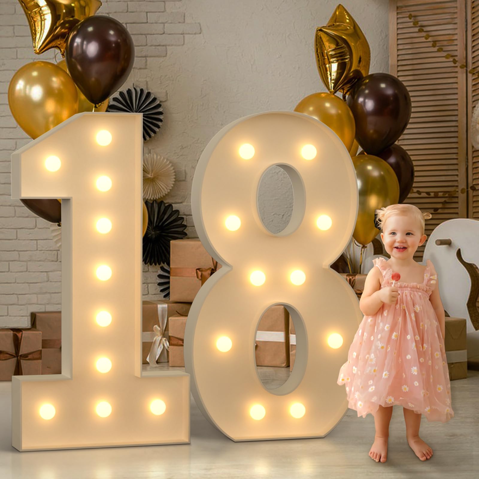 Snapklik.com : Marquee Numbers 18, 4FT Light Up For 18th Birthday Party ...