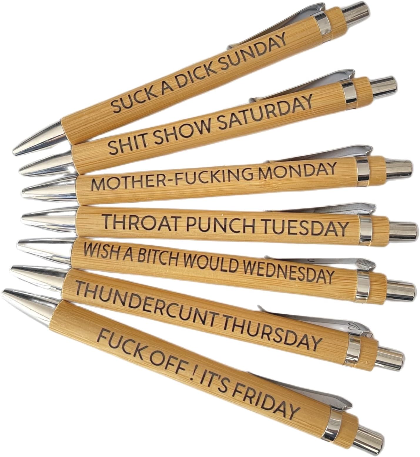 Amazon.com : MilkToast Brands Funny Offensive Pens, a snarky office gag ...