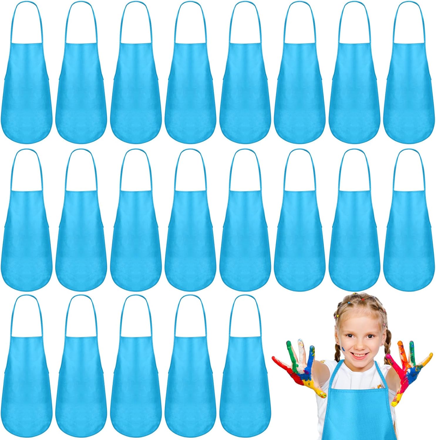 Amazon.com: Liitrsh 24 Pcs Kids Painting Aprons for Paint Party ...