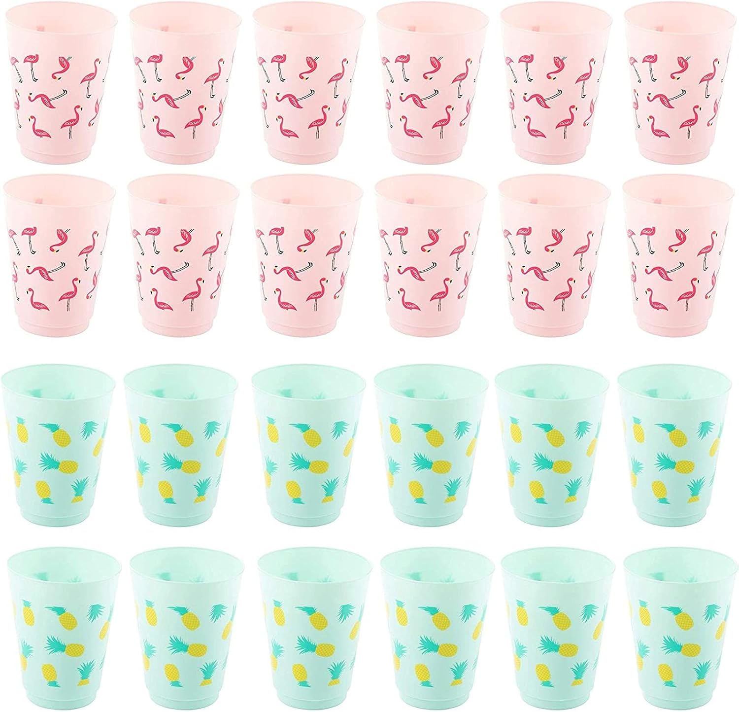 Amazon.com: Plastic Party Cups - 24-Pack Reusable Tumblers, 16-Ounce ...