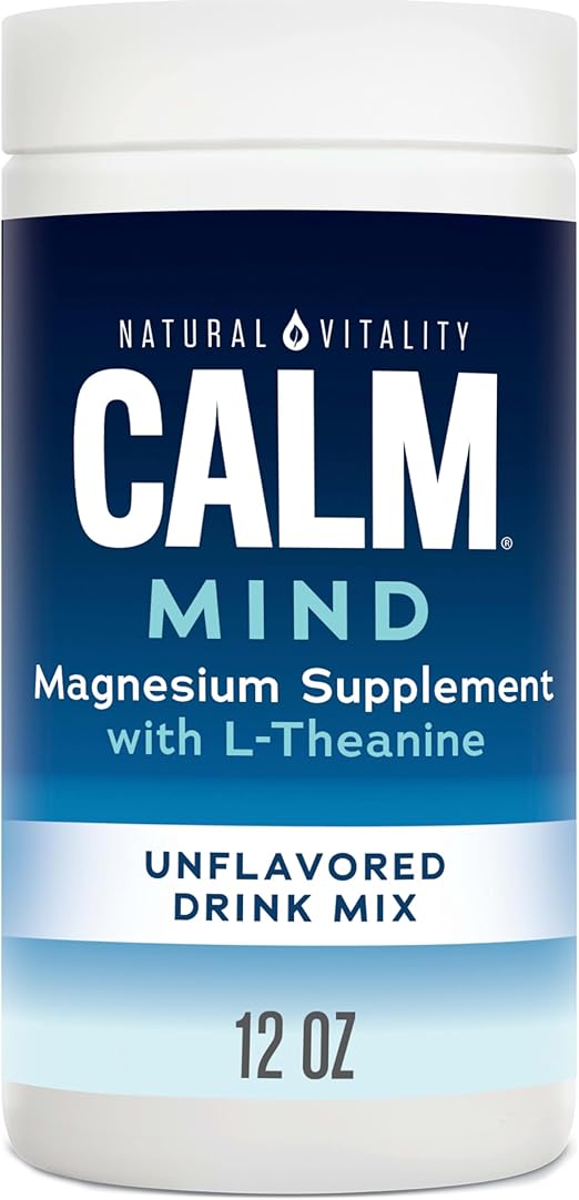 Amazon.com: Natural Vitality Calm Mind, Magnesium Citrate + L-Theanine ...