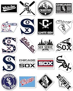 Amazon.com: 20 Pcs Stickers Pack White Colorful Sox Laptop Logo Vinyl ...