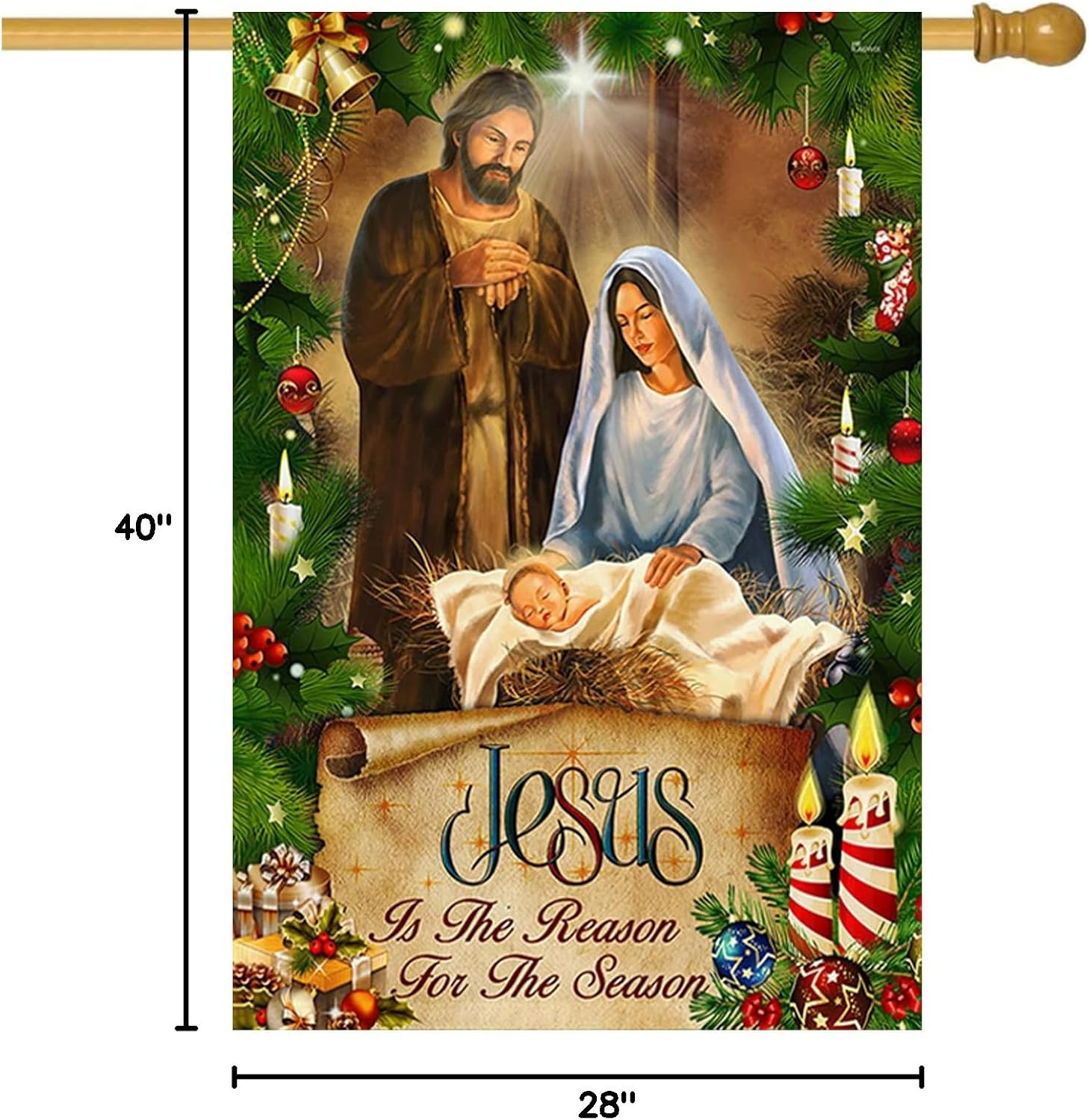 Amazon.com : JoraLion Jesus Garden Flag: Jesus is The Reason for The ...