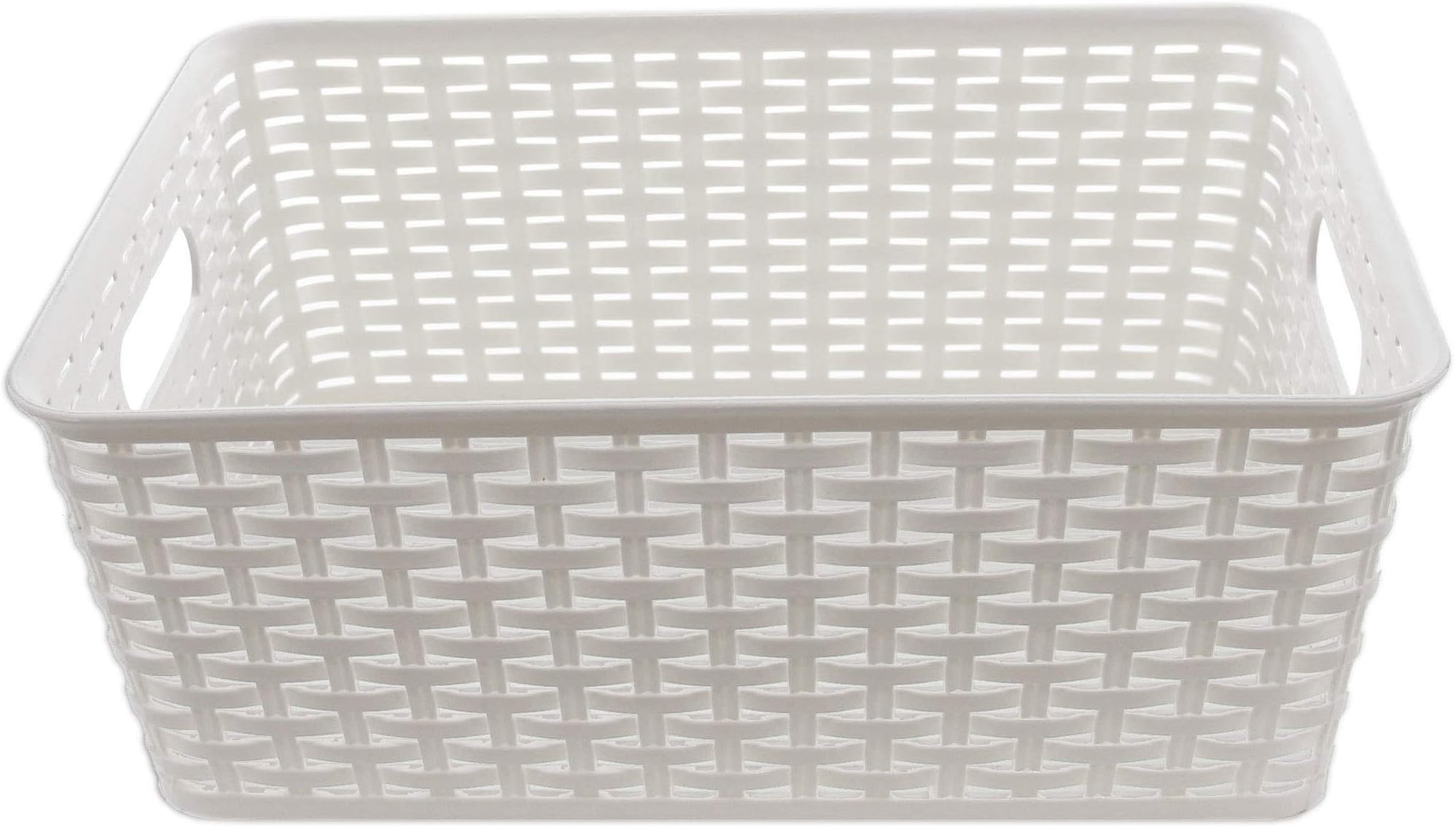 Amazon.com: YBM Home Medium Plastic Rattan Storage Box Basket Organizer ...