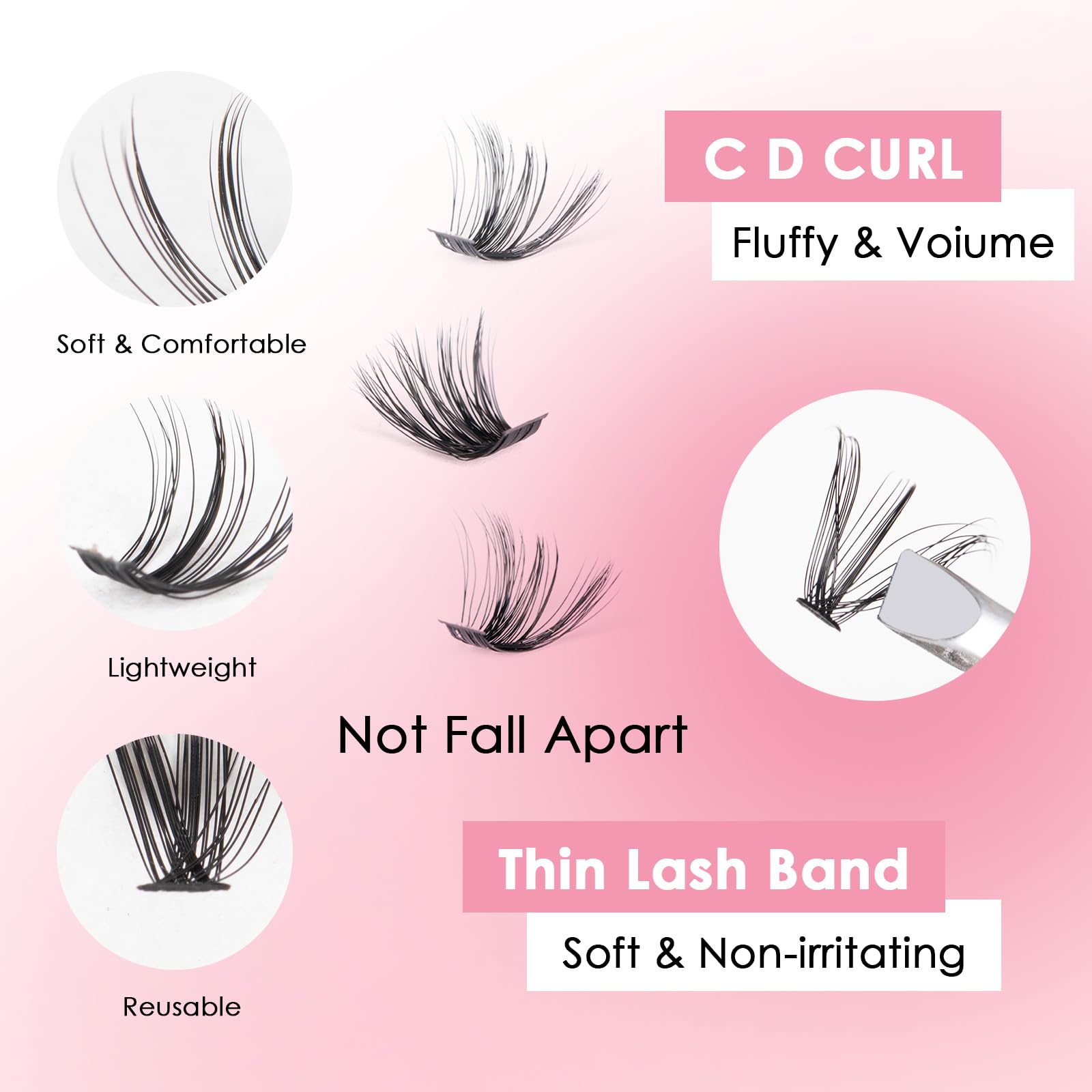 Snapklik.com : Lash Clusters Eyelash Extension Kit 320 Pcs Lash ...