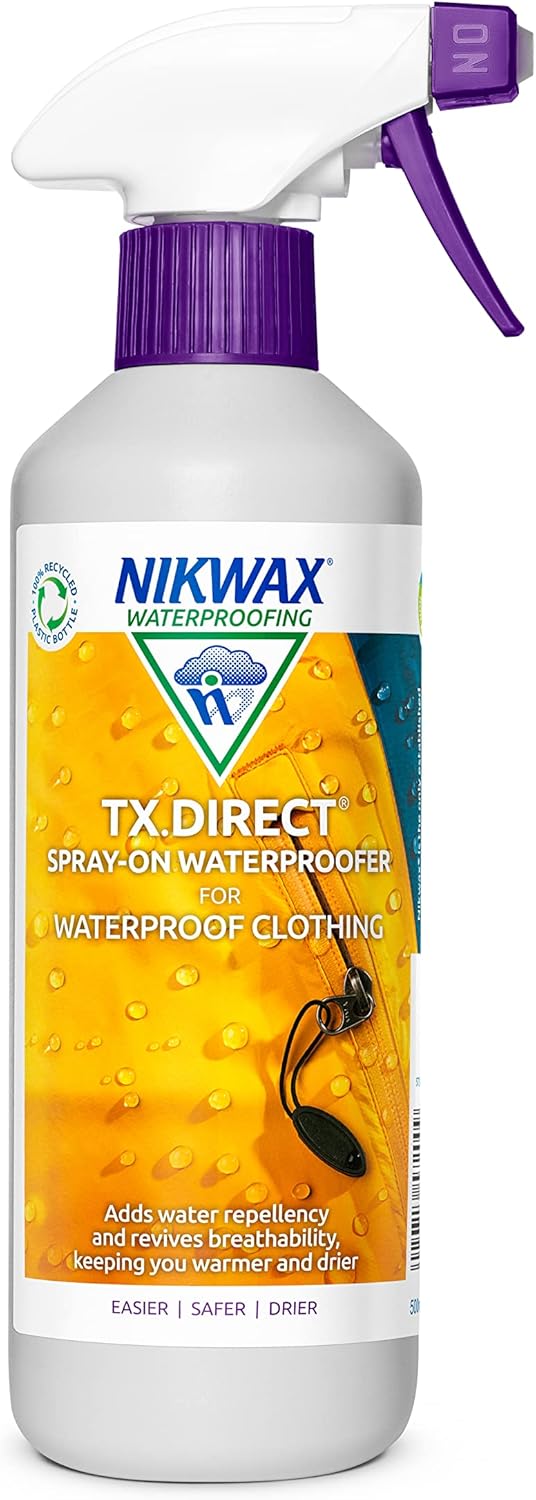 Nikwax TX.DIRECT Spray-On Waterproofer 500ml, Powerful Waterproofing ...