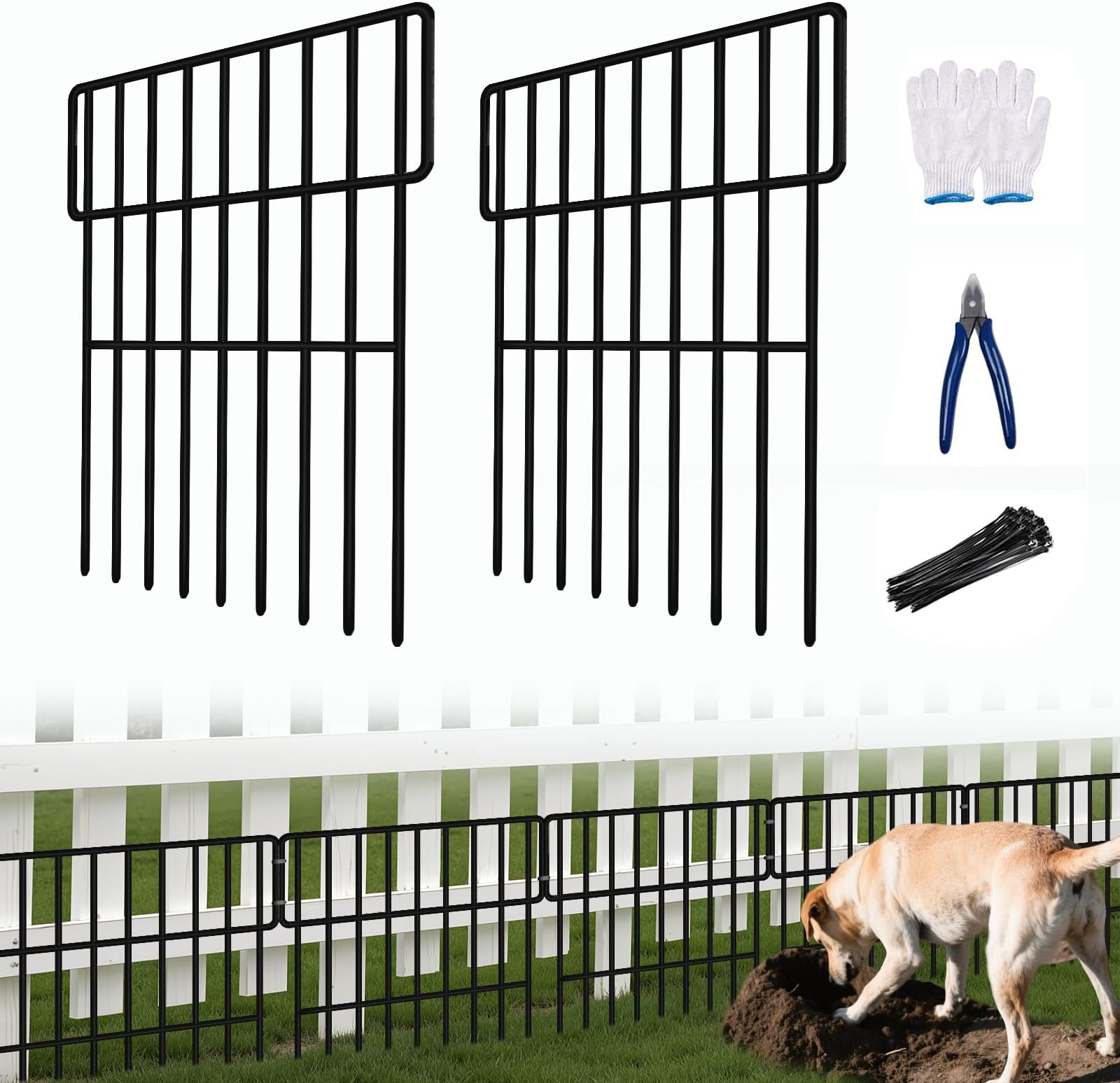 Amazon.com : Marsui Animal Barrier Fence 12in x 33ft No Dig Garden ...