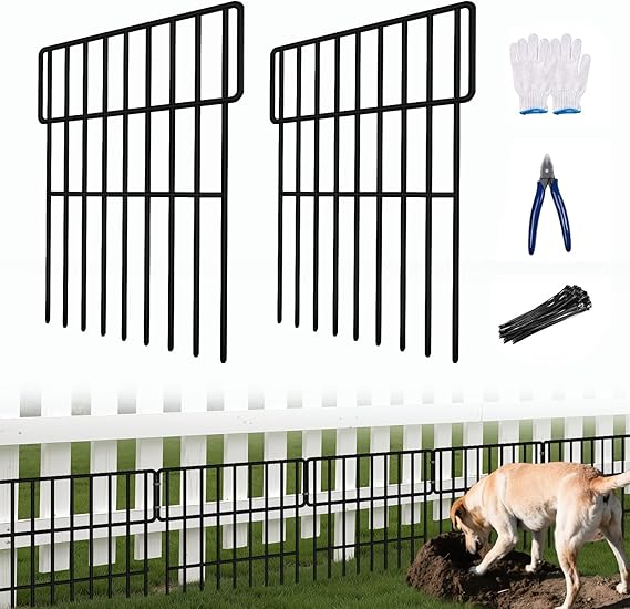 Amazon.com : 25 Panels Animal Barrier Fence, 27ft(L) x 17in(H) No Dig ...