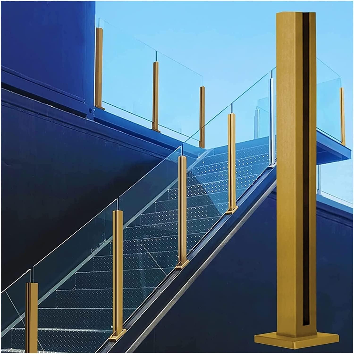 Amazon.com: Stair Handrails Stainless Steel Balustrade Posts Heavy Duty ...