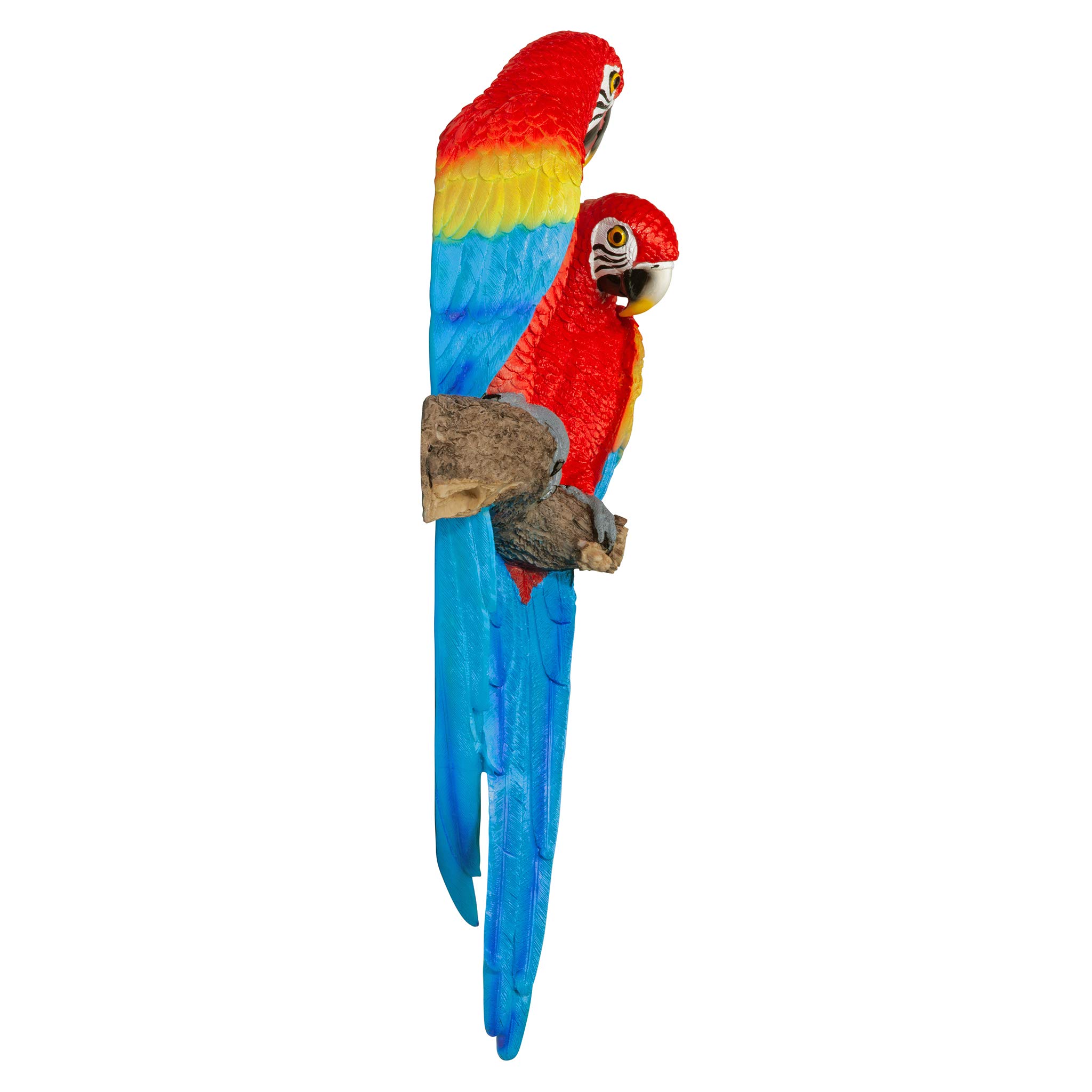 Snapklik.com : Design Toscano Tropical Scarlet Macaws Wall Sculpture