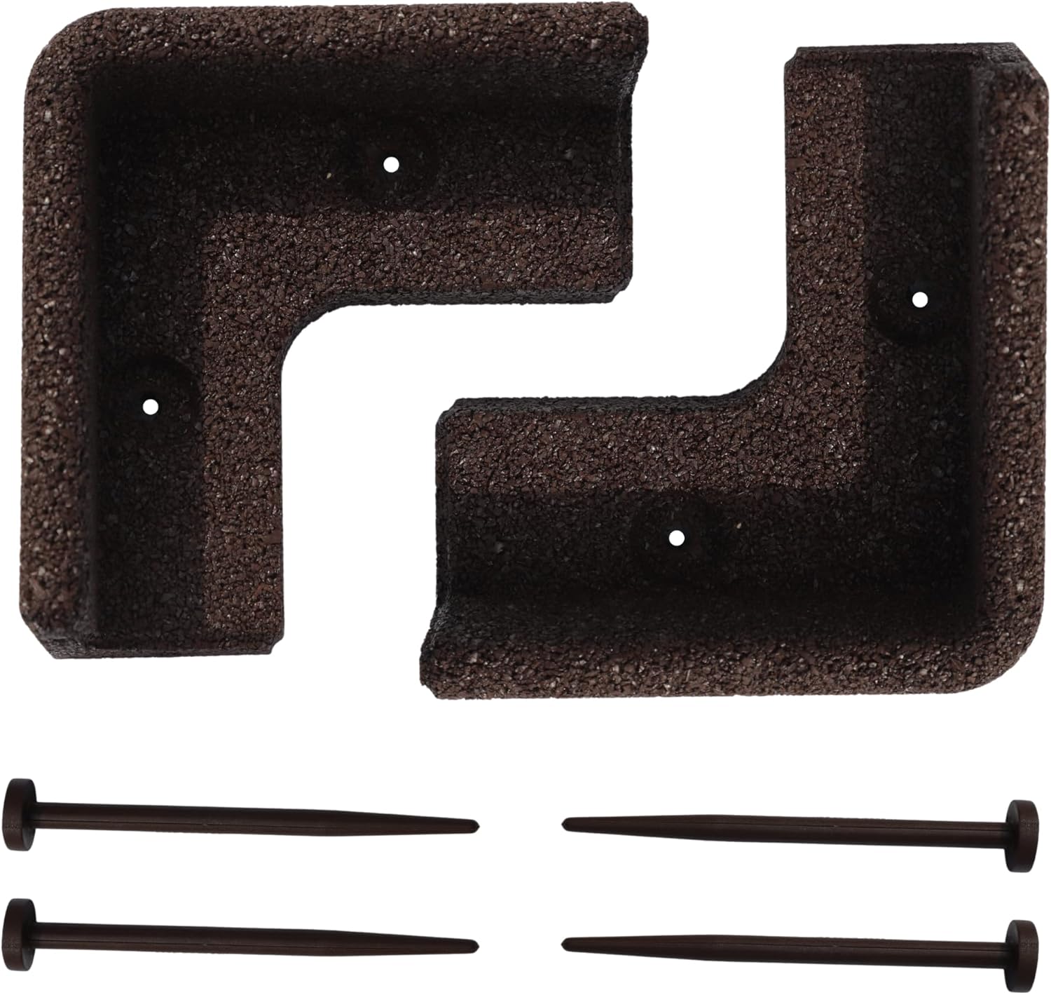 FlexiBorder 2 x 90 Degree Inside Corner Brown - Rubber Lawn Edging ...