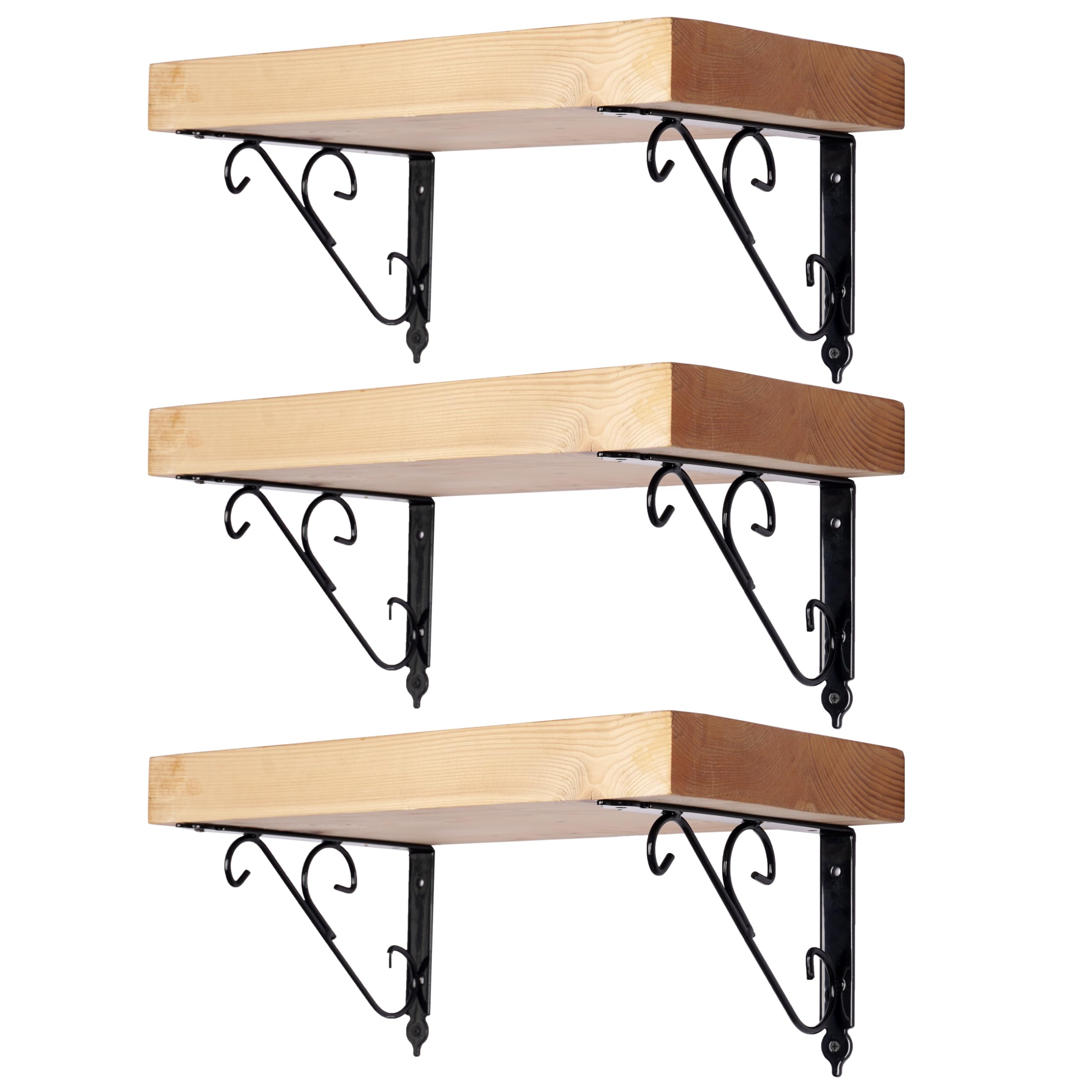 EZYDECOR 6 Pcs Shelf Bracket 10 Inch Heavy Duty Floating Shelf Bracket ...