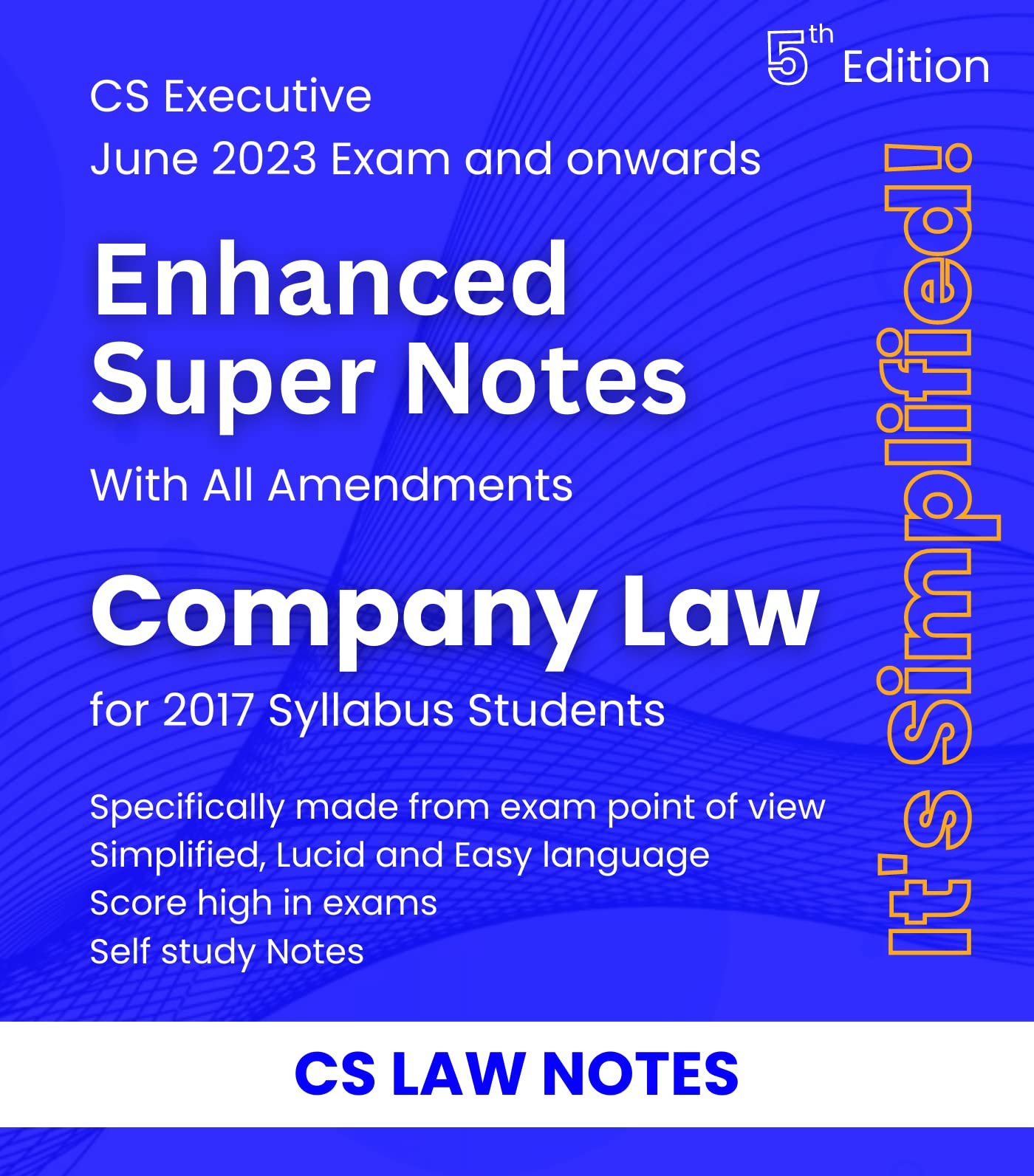 Buy Company Law CS Executive Simplified Super Notes June 2023/ December ...