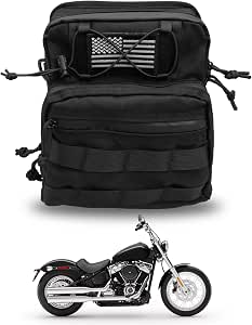 TIKSCIENCE Motorcycle T-Bar Handlebar Saddle Bag Universal Club Style ...