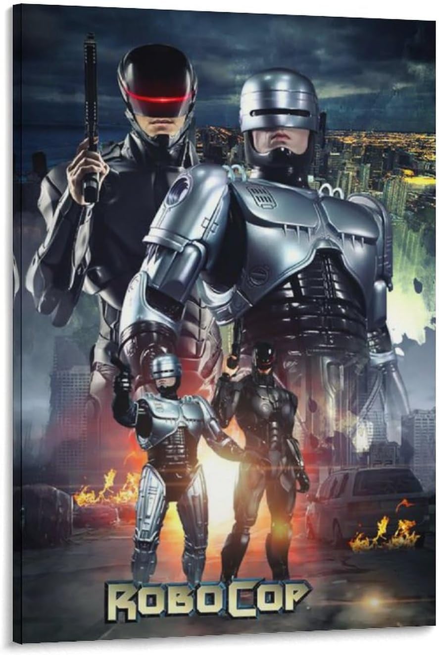 Amazon.com: RoboCop Movie Poster (28) Posters Wall Art Painting Canvas ...