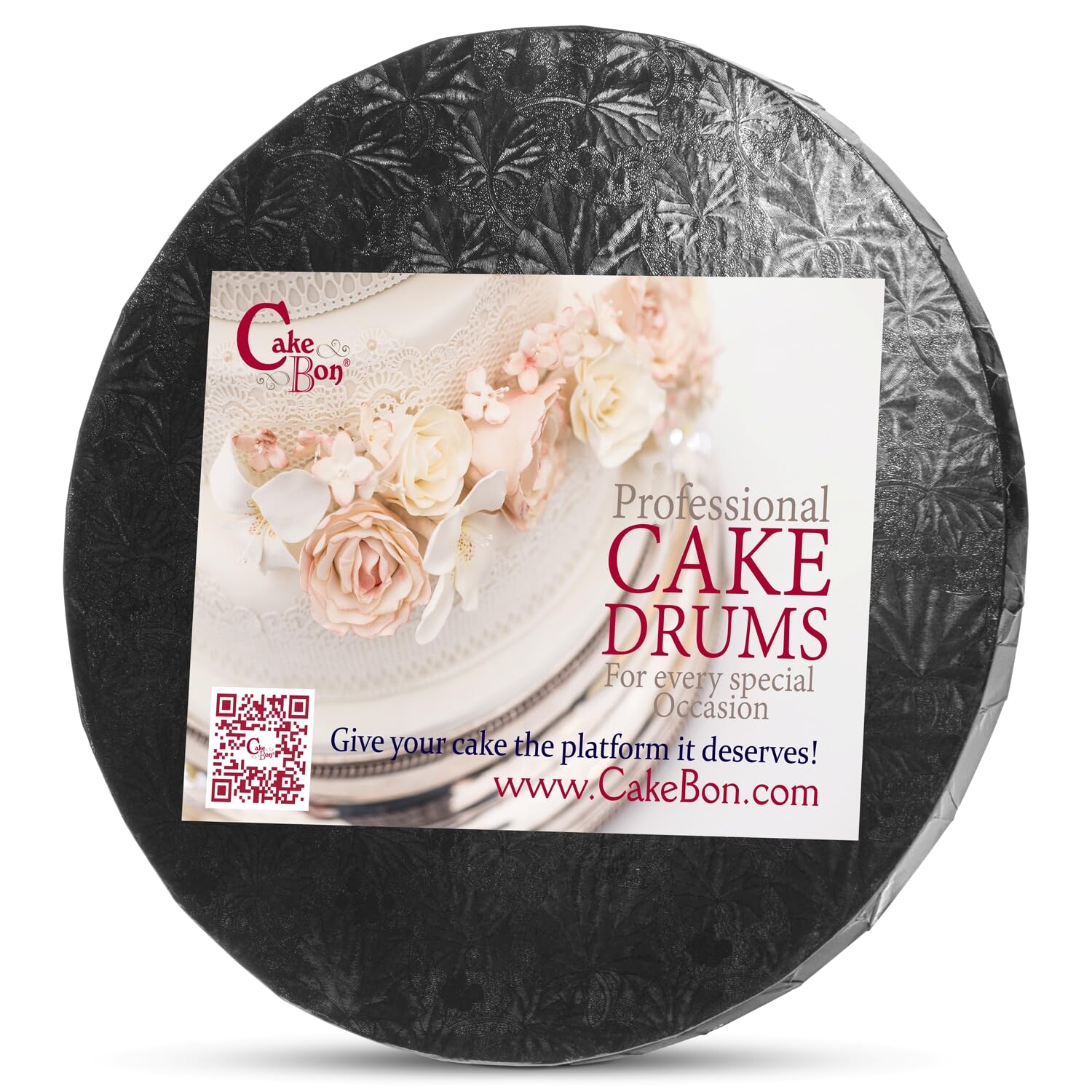 Snapklik.com : Thick, Round Cake Boards, 8-Inch Round Black - Sturdy ...