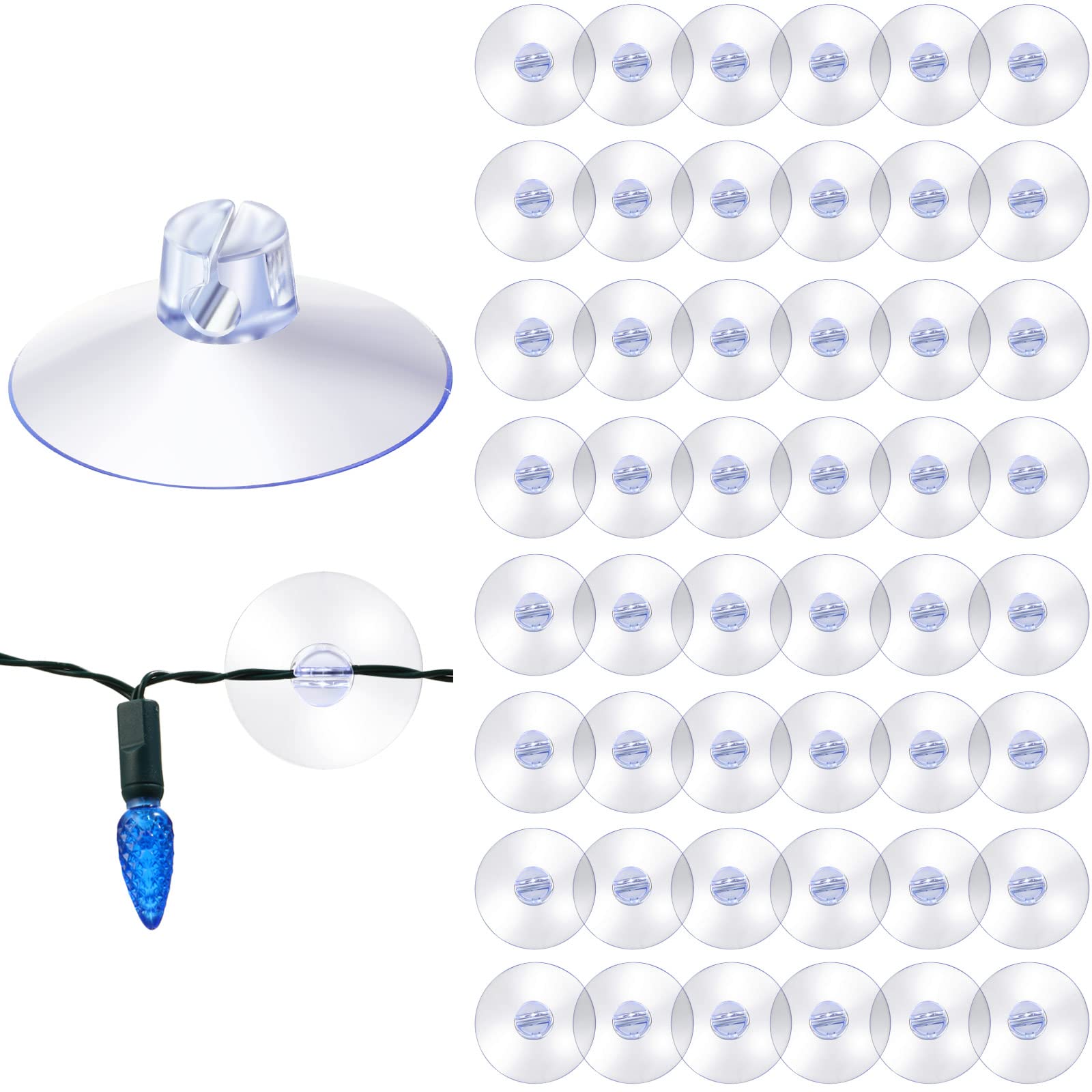 Amazon.com: Sieral 50 Pieces Christmas Light Suction Cup Shower Caddy ...