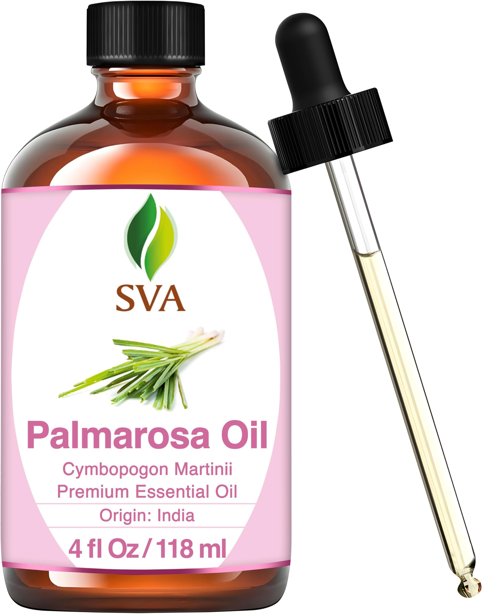 Amazon.com: SVA Palmarosa Essential Oil – 4 Fl Oz – 100% Natural ...