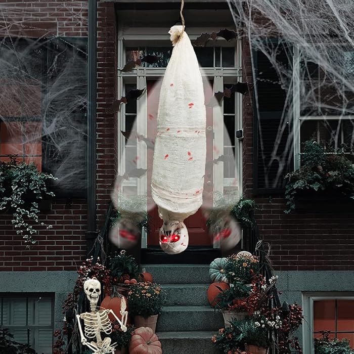 Buy Halloween Hanging Cocoon Corpse Decorations, 40 inch Corpse with ...