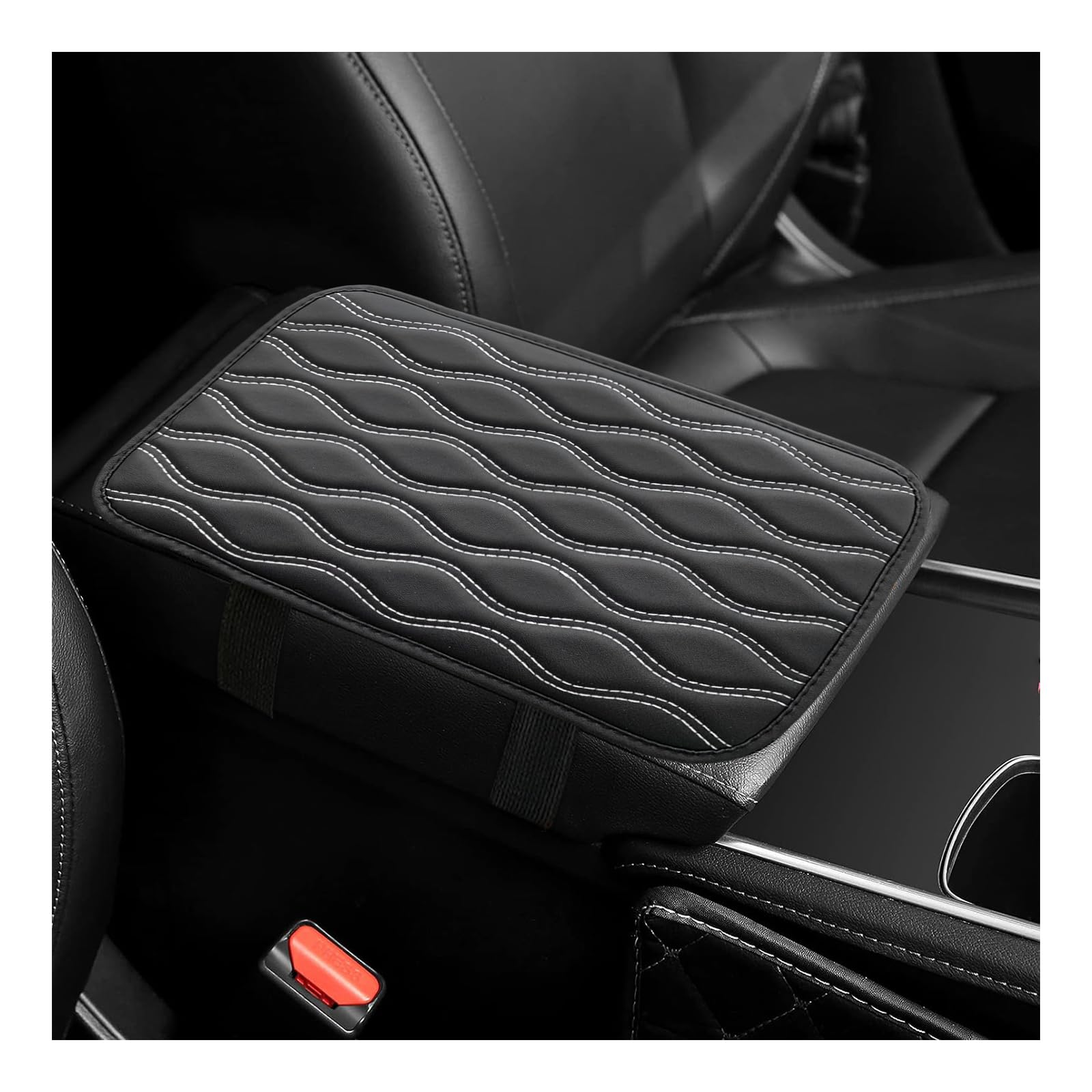 Car Center Console Pad (12.5"× 7.4") — Waterproof PU Leather Auto ...